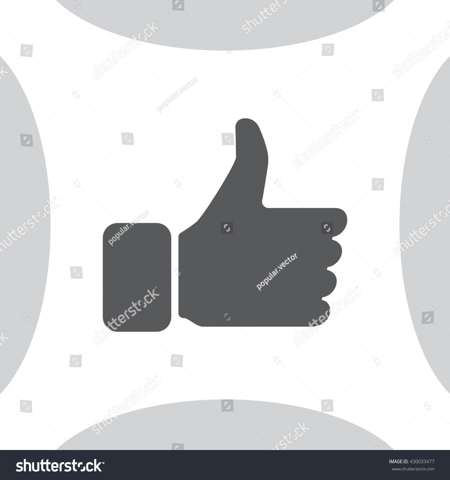 Thumb Icon Vector Illustration Stock Vector (Royalty Free) 430033477