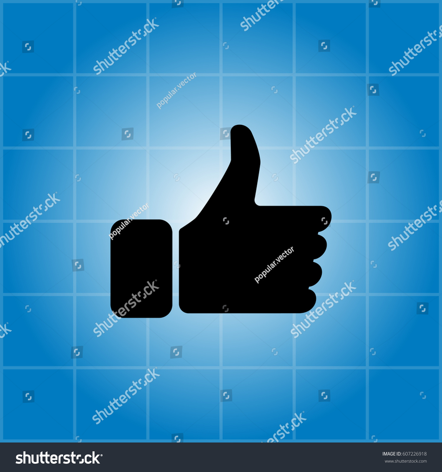 Thumb Icon Vector Illustration Stock Vector (Royalty Free) 607226918 ...