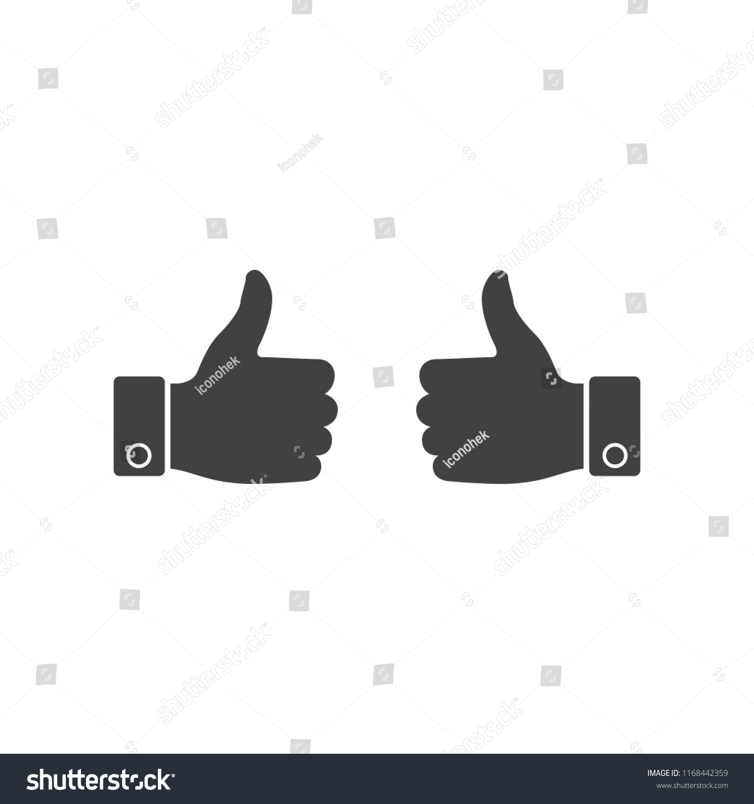 Thumb Like Icon Stock Vector (Royalty Free) 1168442359