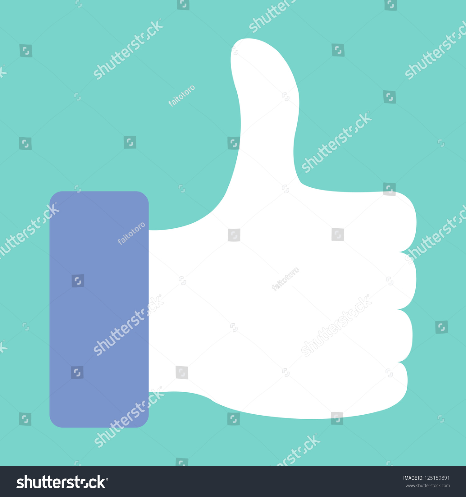 Thumb Like Symbol: vector de stock (libre de regalías) 125159891 ...