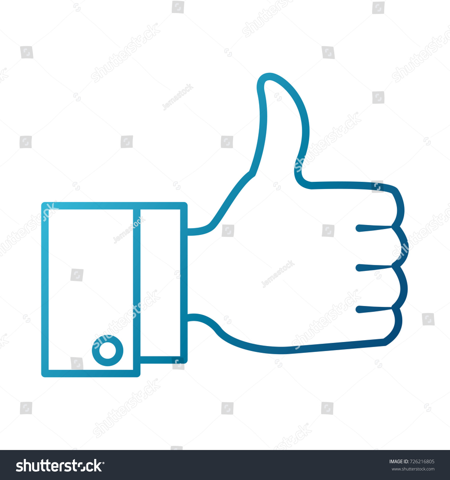 Thumb Like Symbol Stock Vector (Royalty Free) 726216805