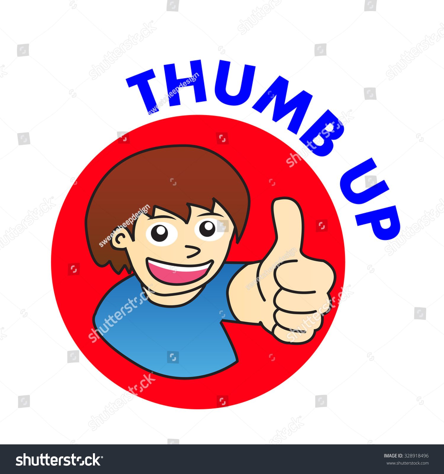 Thumb Man Cartoon Vector Stock Vector (Royalty Free) 328918496 ...