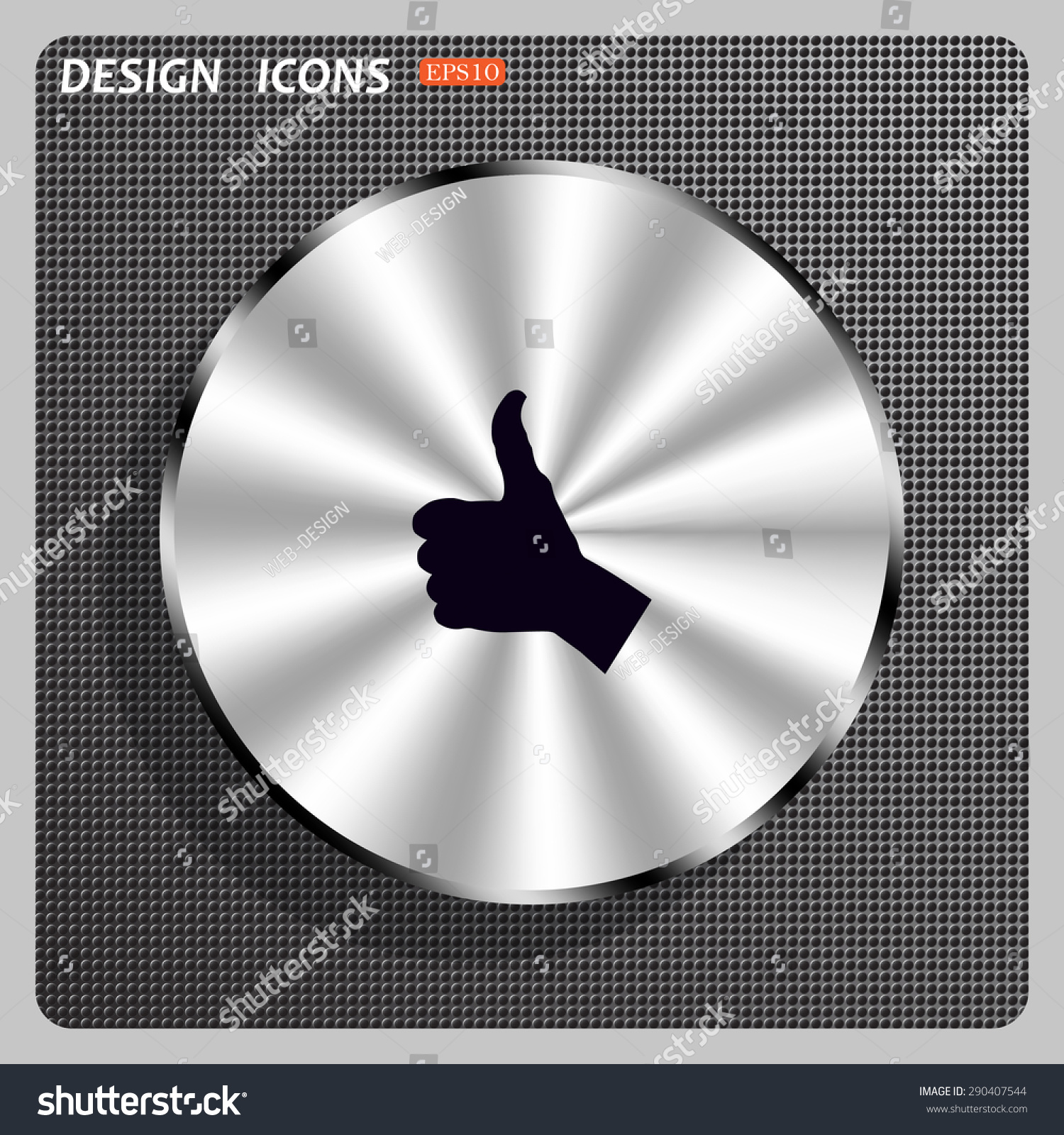 Thumb Positive Symbol Icon Vector Flat Stock Vector (Royalty Free ...