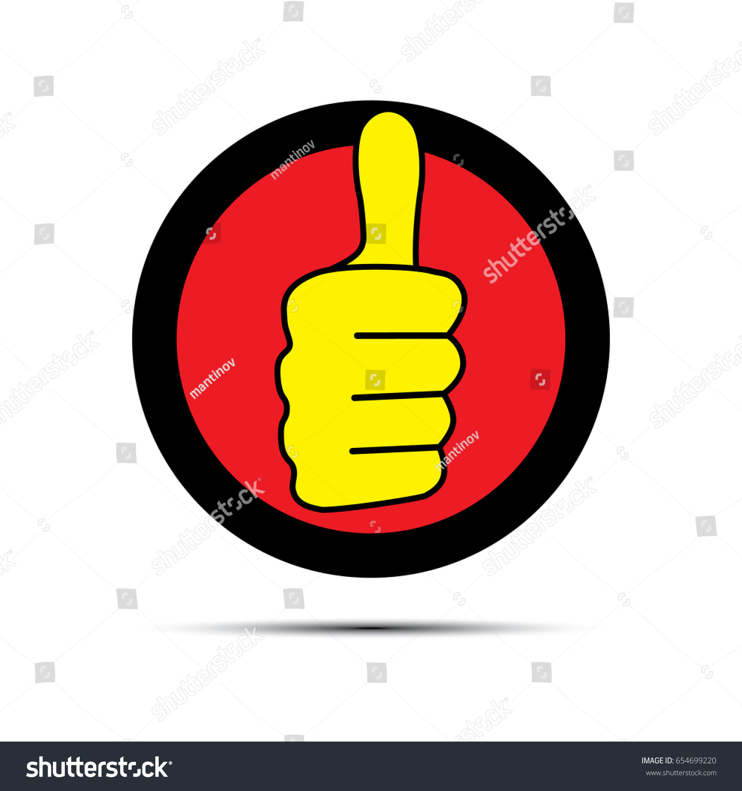 Thumb Round Icon Logo Vector Graphic Stock Vector (Royalty Free) 654699220