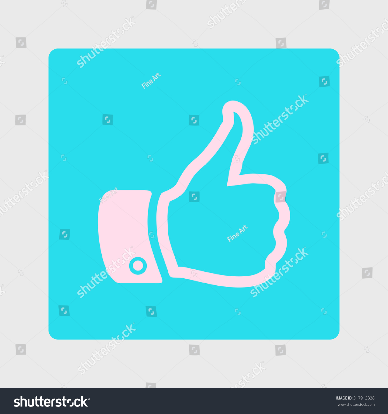 Thumb Symbol Flat Design Style Stock Vector (Royalty Free) 317913338 ...