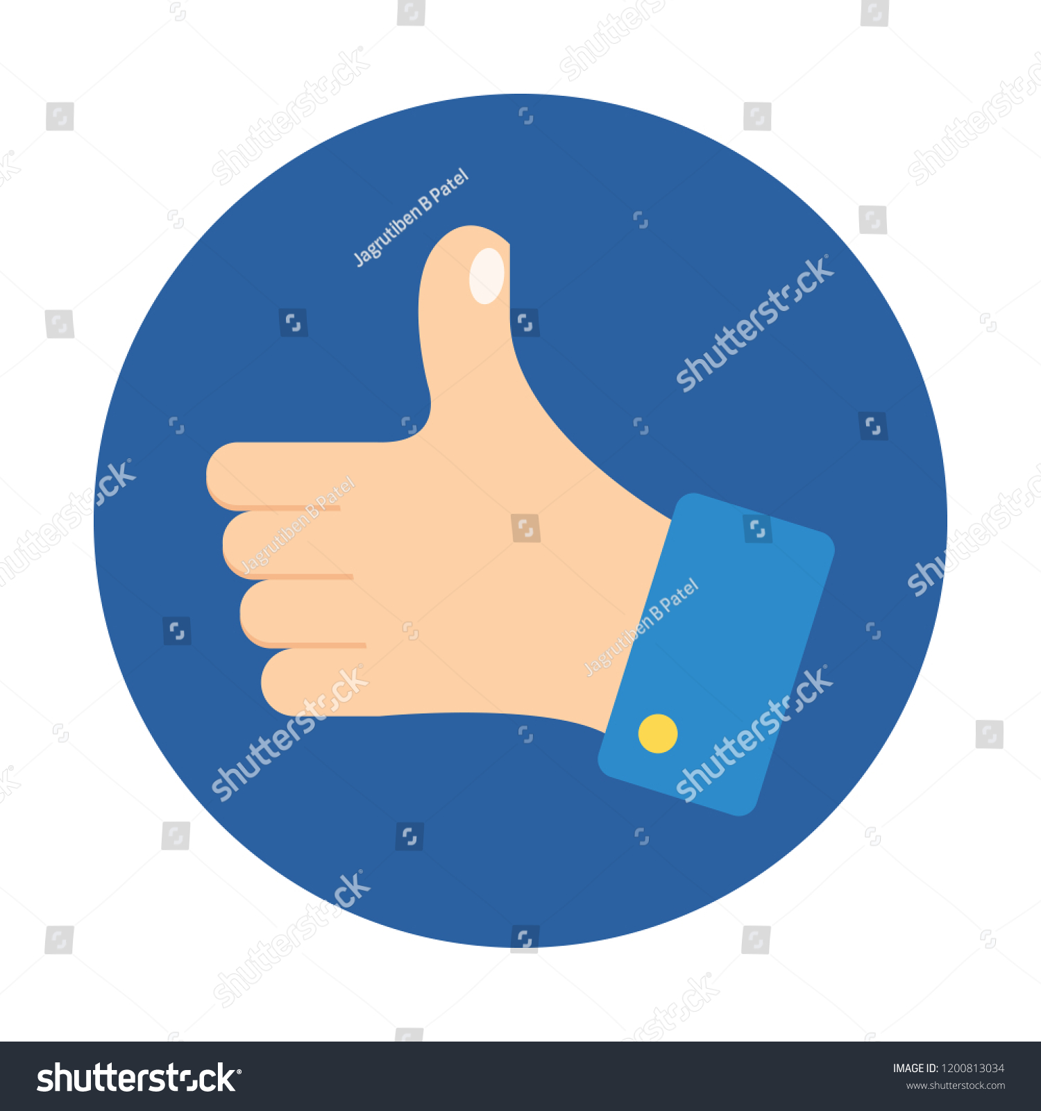 Thumb Vector: vector de stock (libre de regalías) 1200813034 | Shutterstock