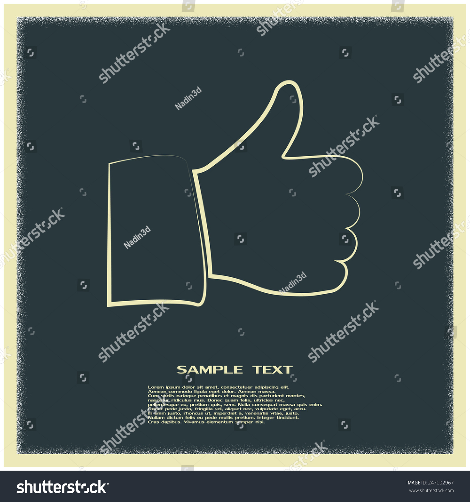 Thumb Vector Sign Okay Stock Vector (Royalty Free) 247002967