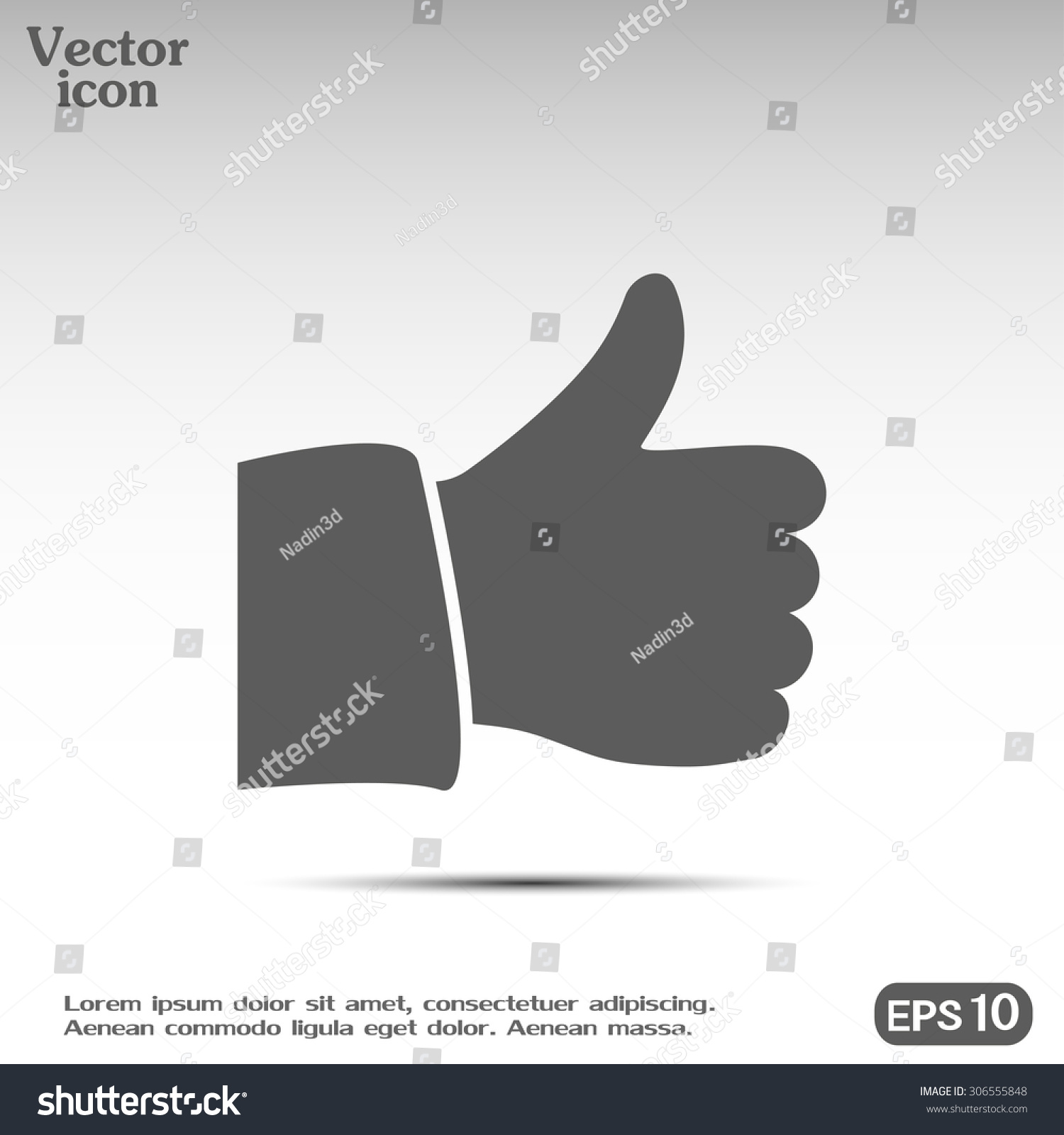 Thumb Vector Sign Okay Stock Vector (Royalty Free) 306555848 | Shutterstock