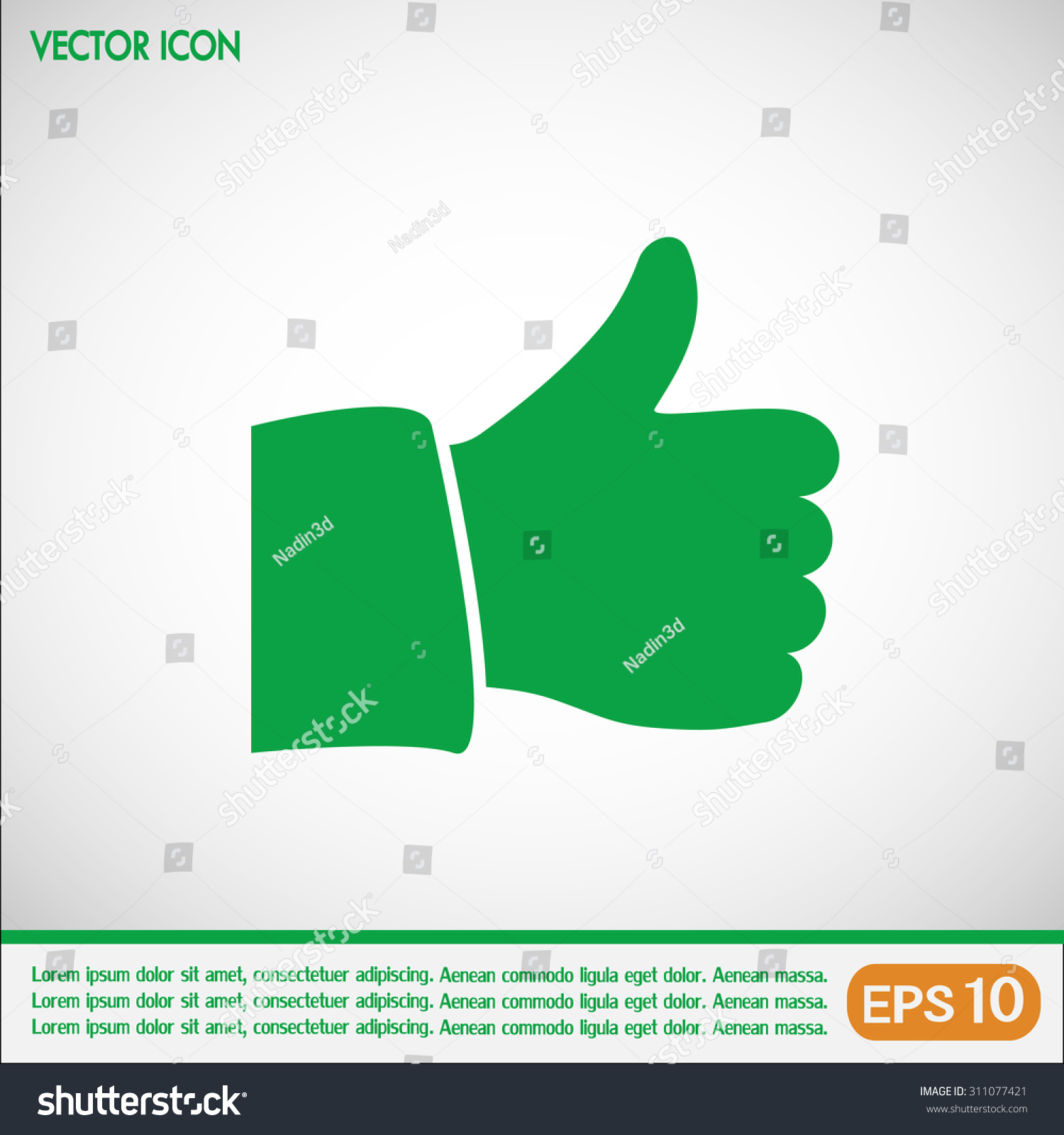 Thumb Vector Sign Okay Stock Vector (Royalty Free) 311077421 | Shutterstock