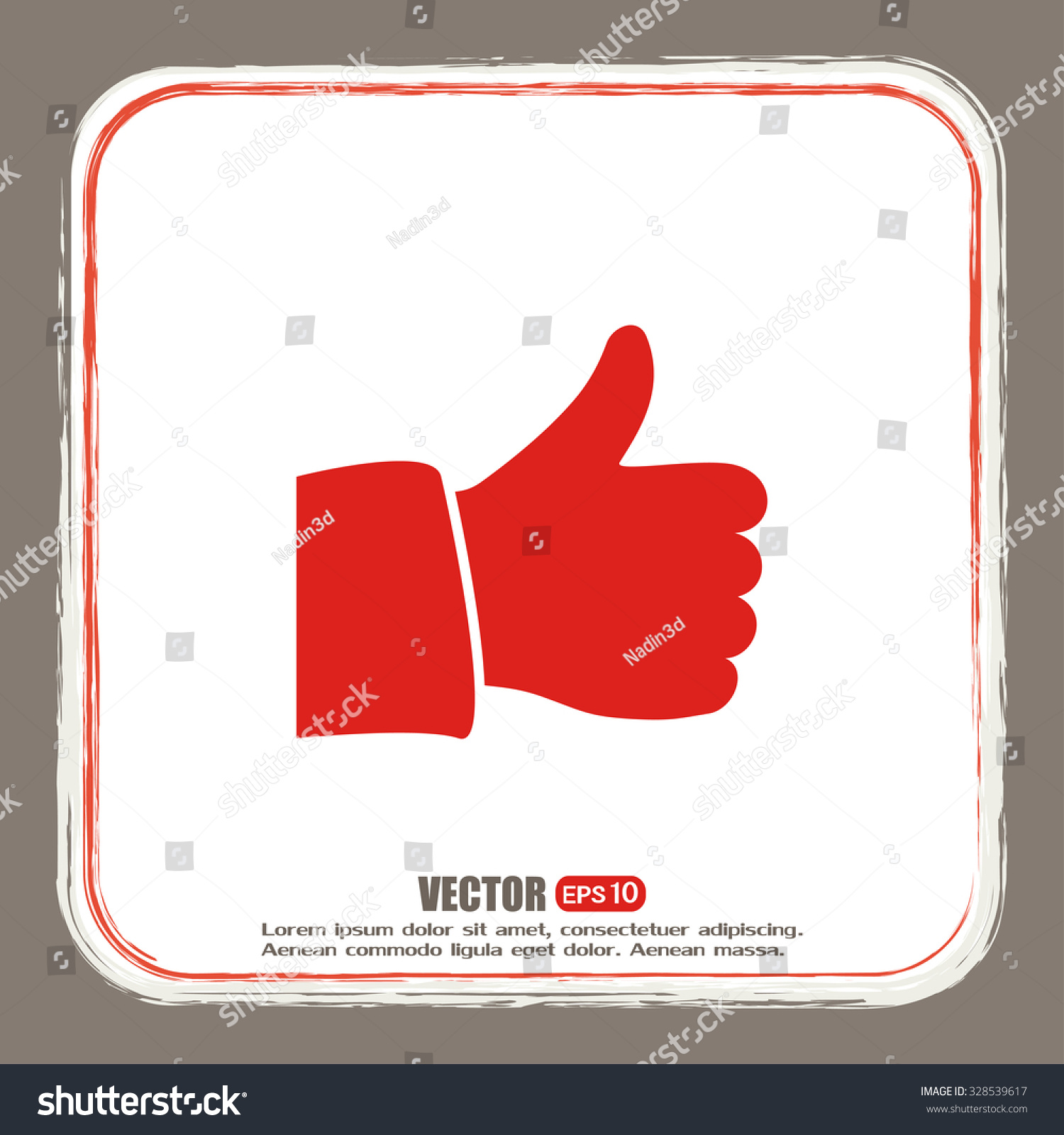 Thumb Vector Sign Okay Stock Vector (Royalty Free) 328539617