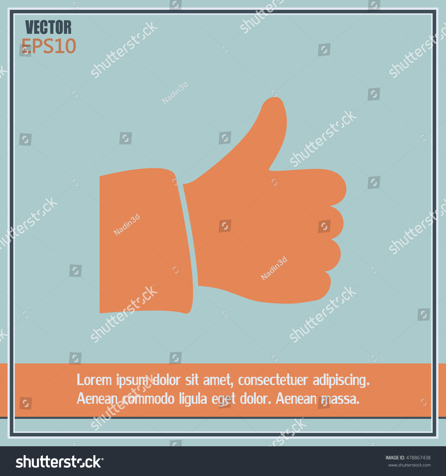 Thumb Vector Sign Okay Stock Vector (Royalty Free) 478867438