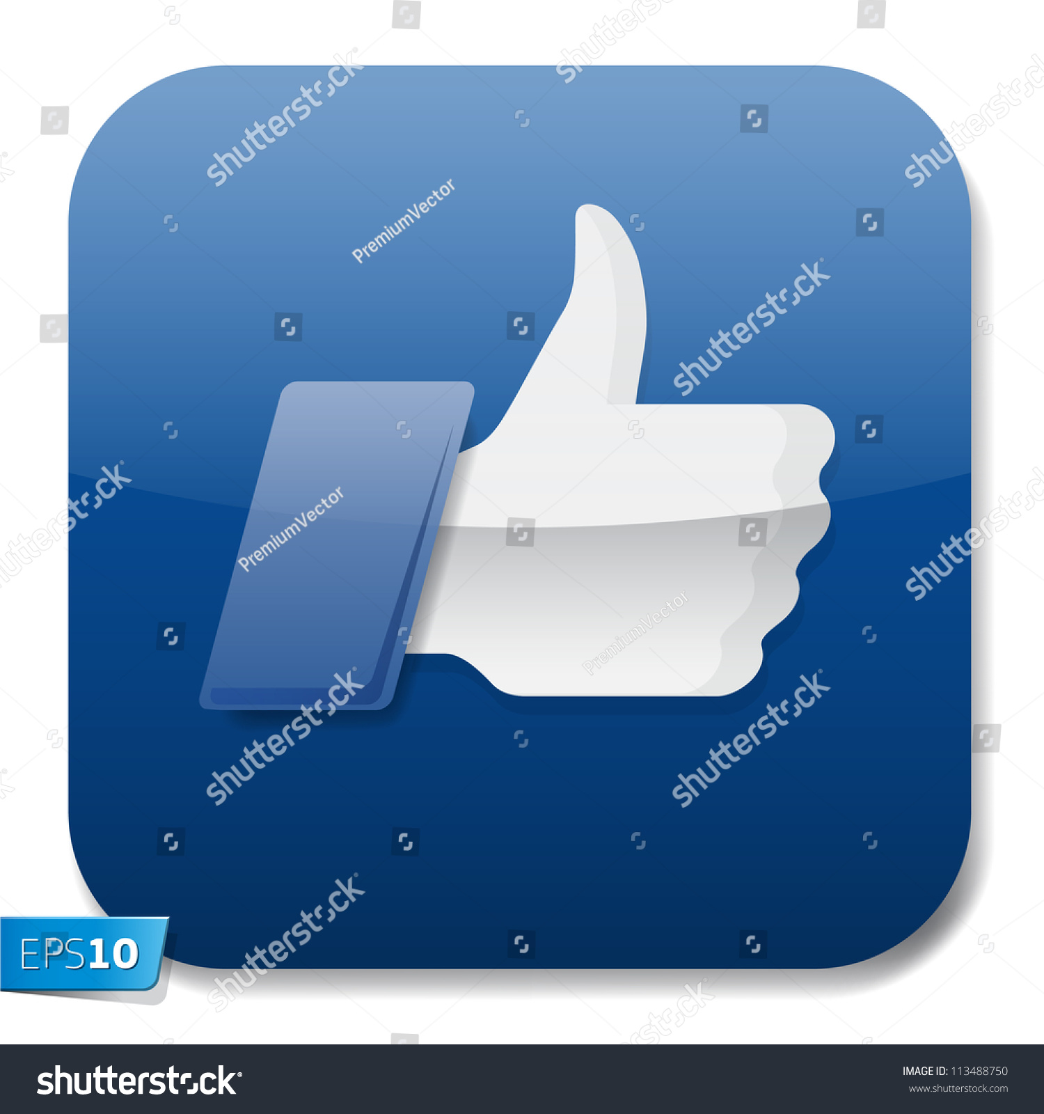 Thumbs Button Like Button Vector Eps Stock Vector (Royalty Free) 113488750