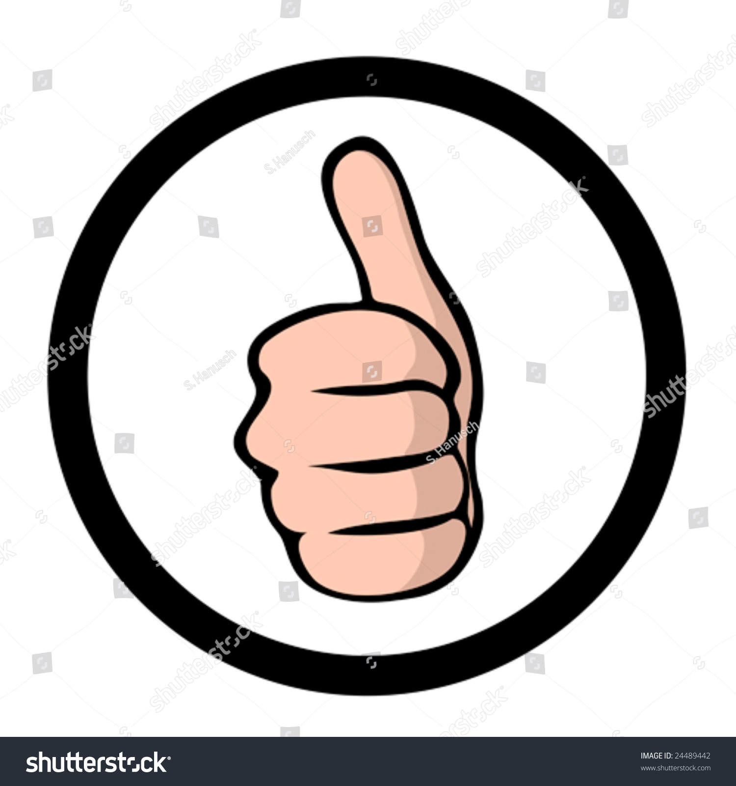 Thumbs Up Comic Style Icon Stock Vector (Royalty Free) 24489442 ...