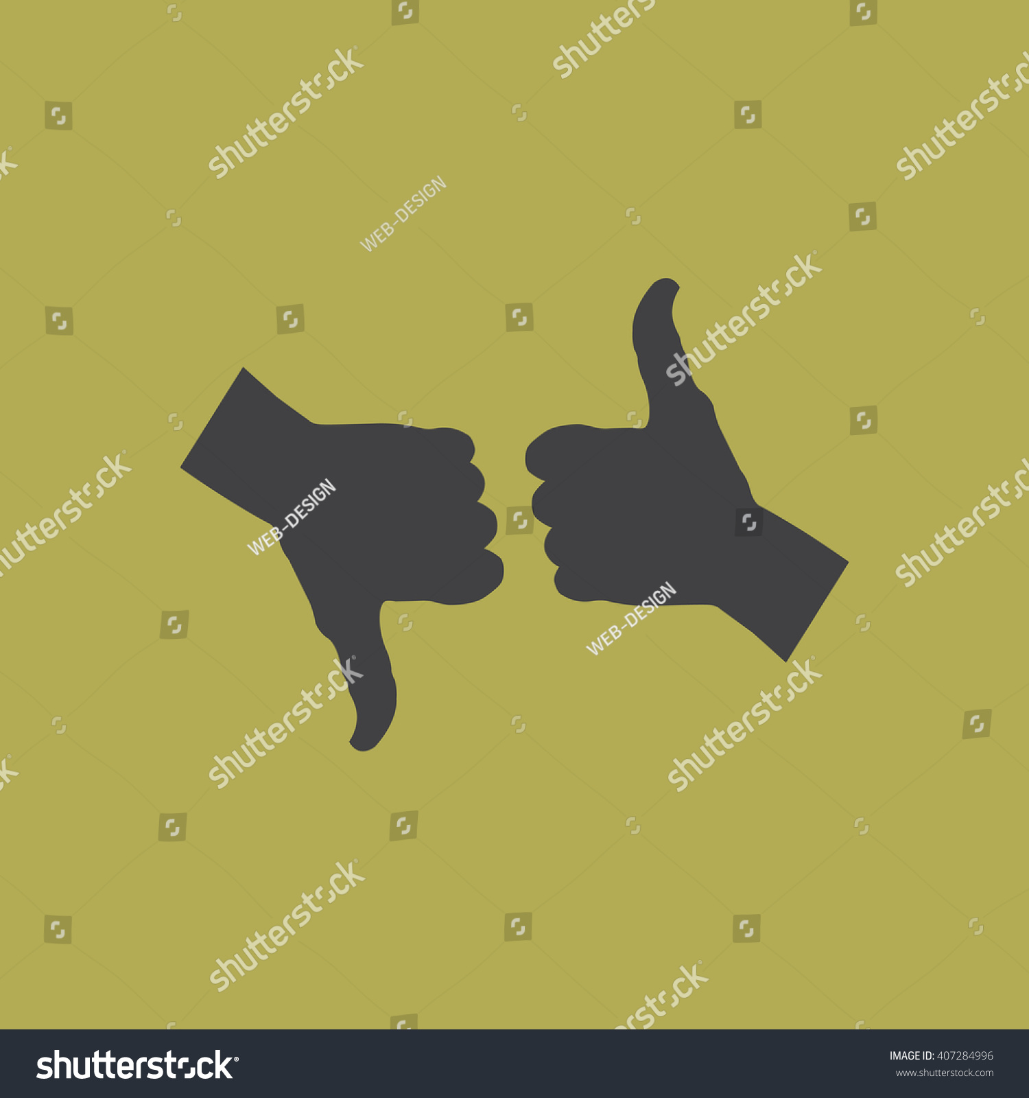 Thumbs Icon Vector Stock Vector (Royalty Free) 407284996 | Shutterstock