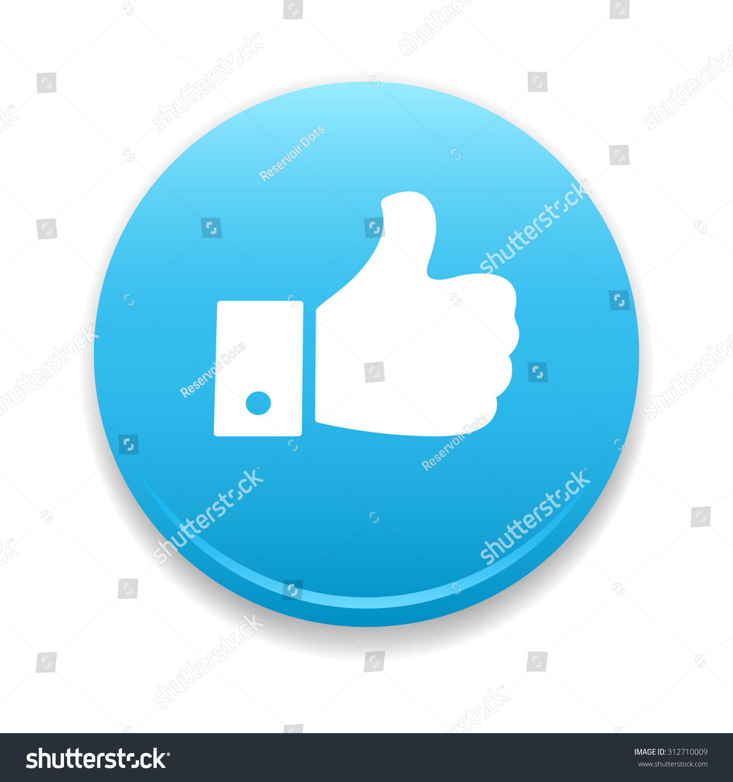 Thumbs Round Icon Stock Vector (Royalty Free) 312710009 | Shutterstock