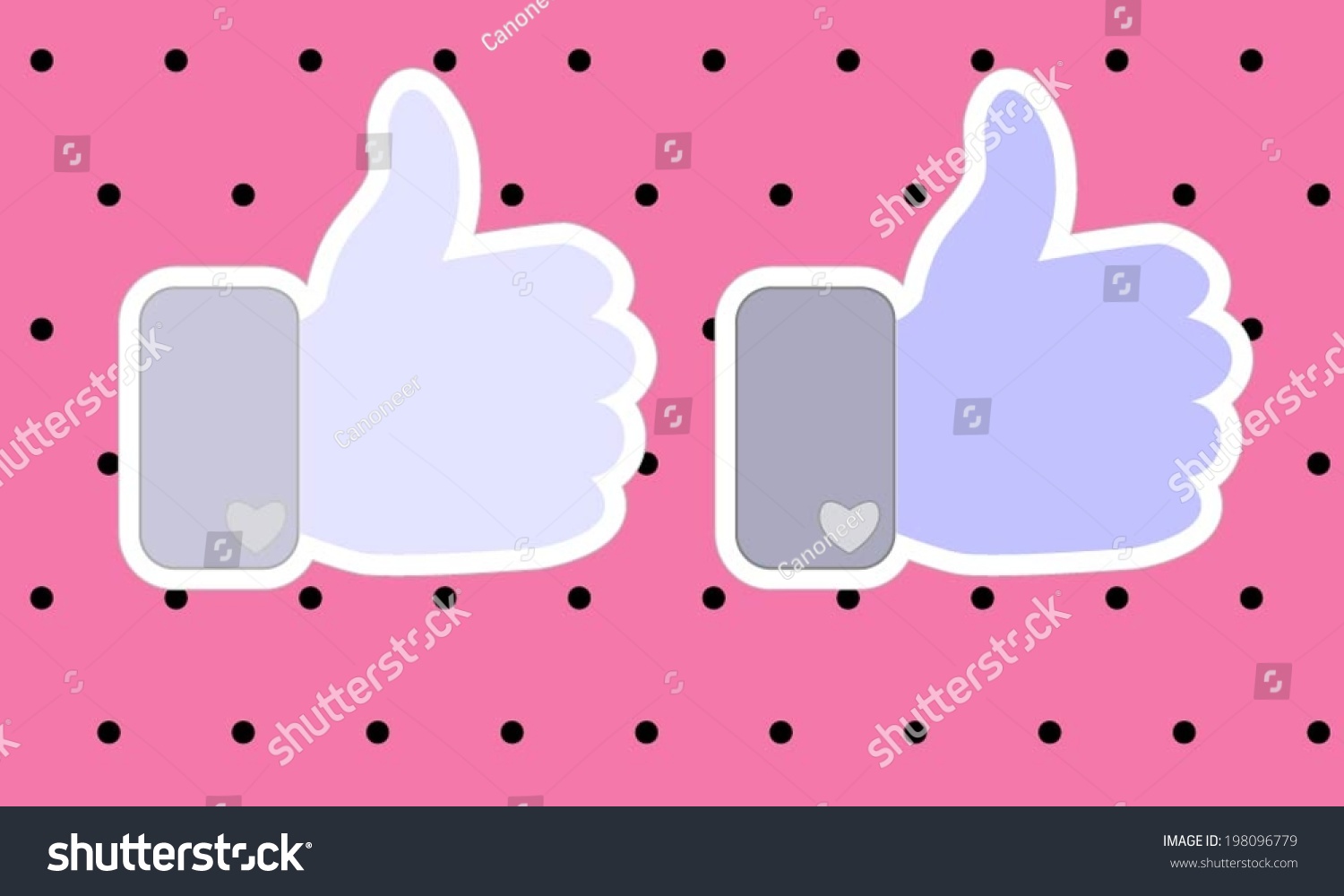 Thumbs Symbol Vector Illustration Stock Vector (Royalty Free) 198096779 ...