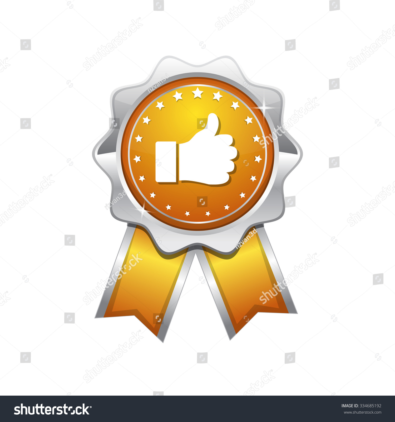 Thumbs Yellow Vector Icon Design Stock Vector 334685192 - Shutterstock