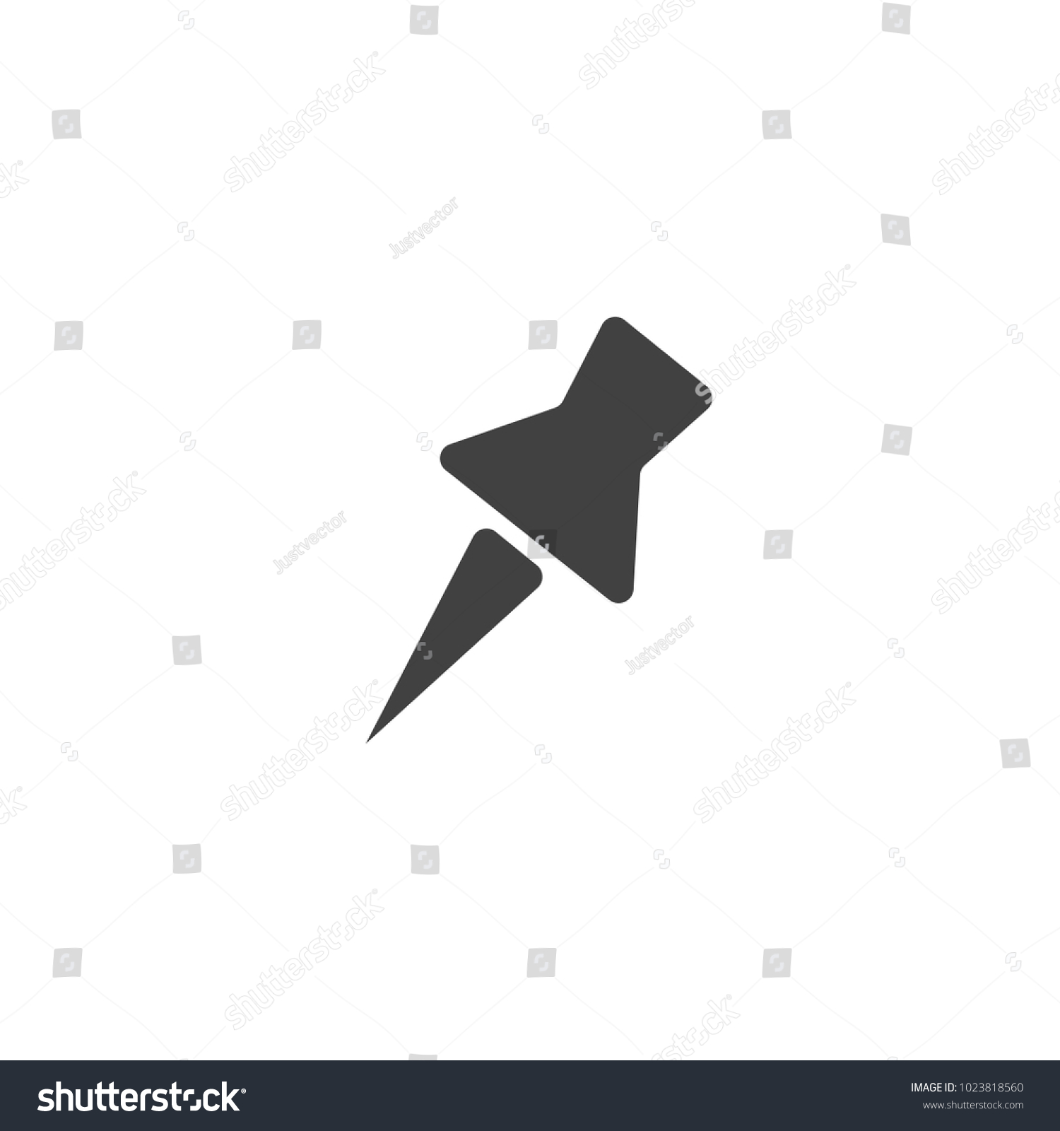 Thumbtack Icon Symbol: vector de stock (libre de regalías) 1023818560 ...