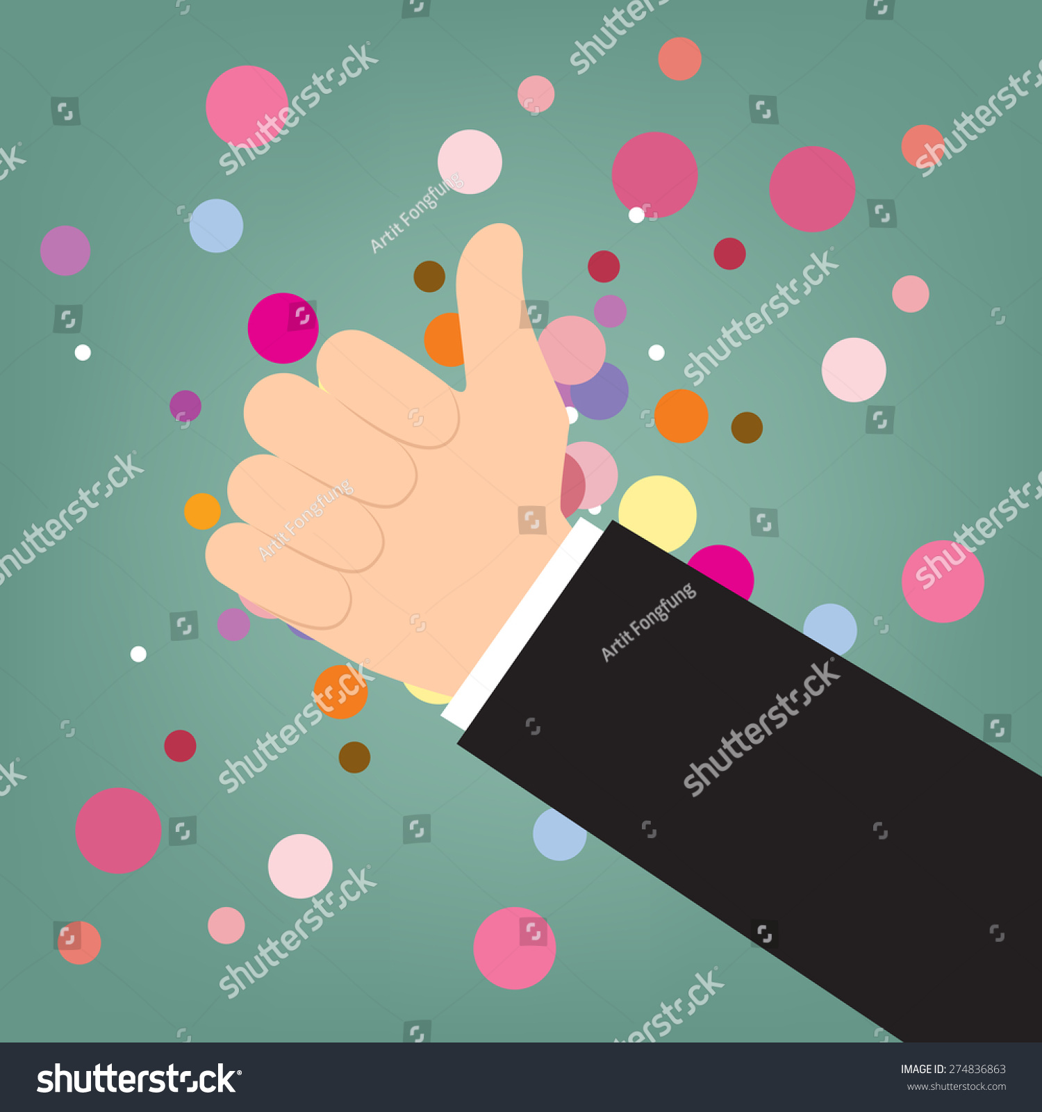 Thump Vector Sign Flat Style Vector Stock Vector (Royalty Free) 274836863