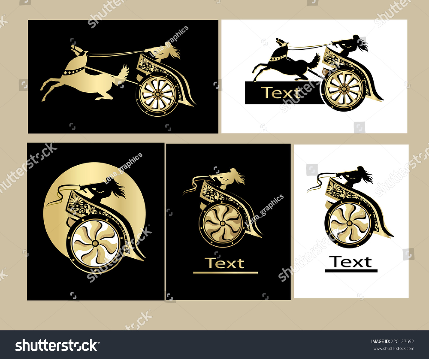 Thunder Chariot Concept Logo Design Vector Stock Vector (Royalty Free ...