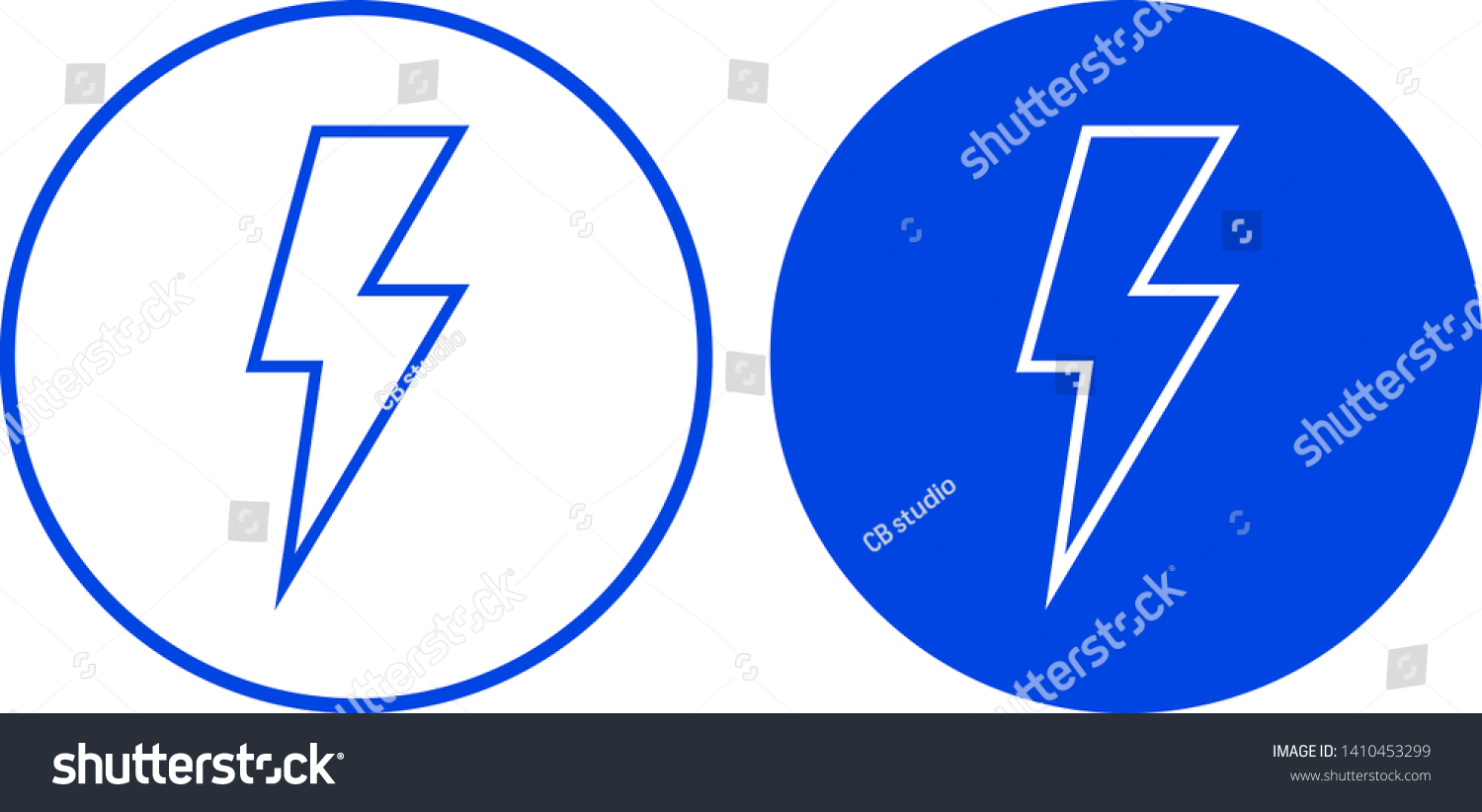 Thunder Icon Circle Vector Illustration Stock Vector (Royalty Free ...