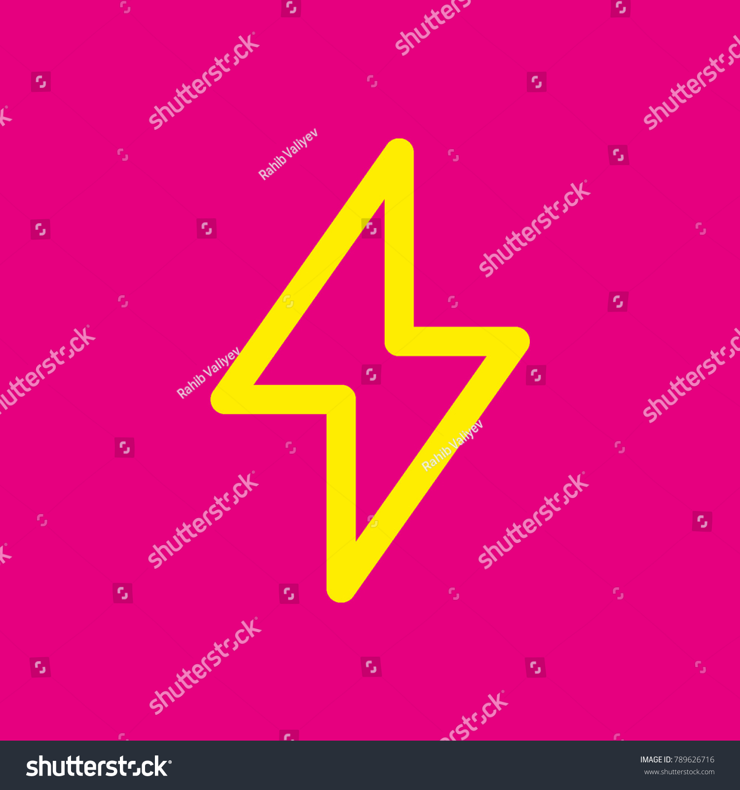 Thunder Line Icon Stock Vector (Royalty Free) 789626716 | Shutterstock