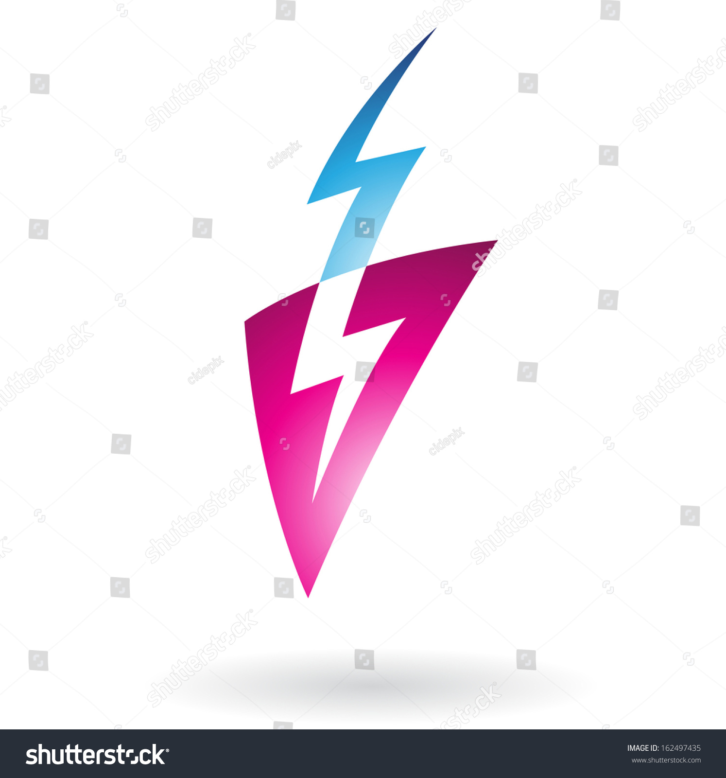 Thunder Strike Abstract Icon Stock Vector 162497435 - Shutterstock