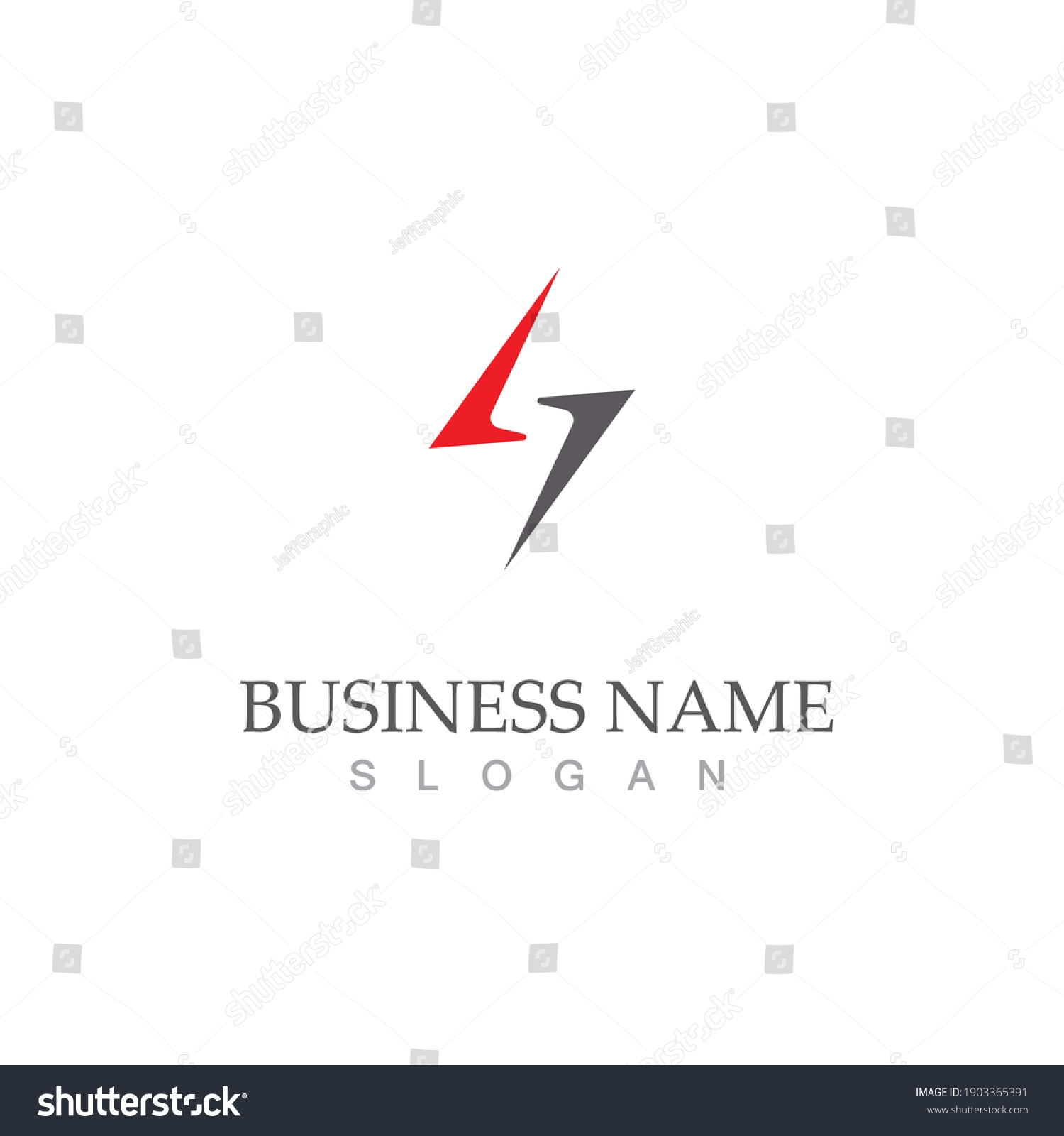 Thunderbolt Logo Vector Illustration Template Design Stock Vector ...