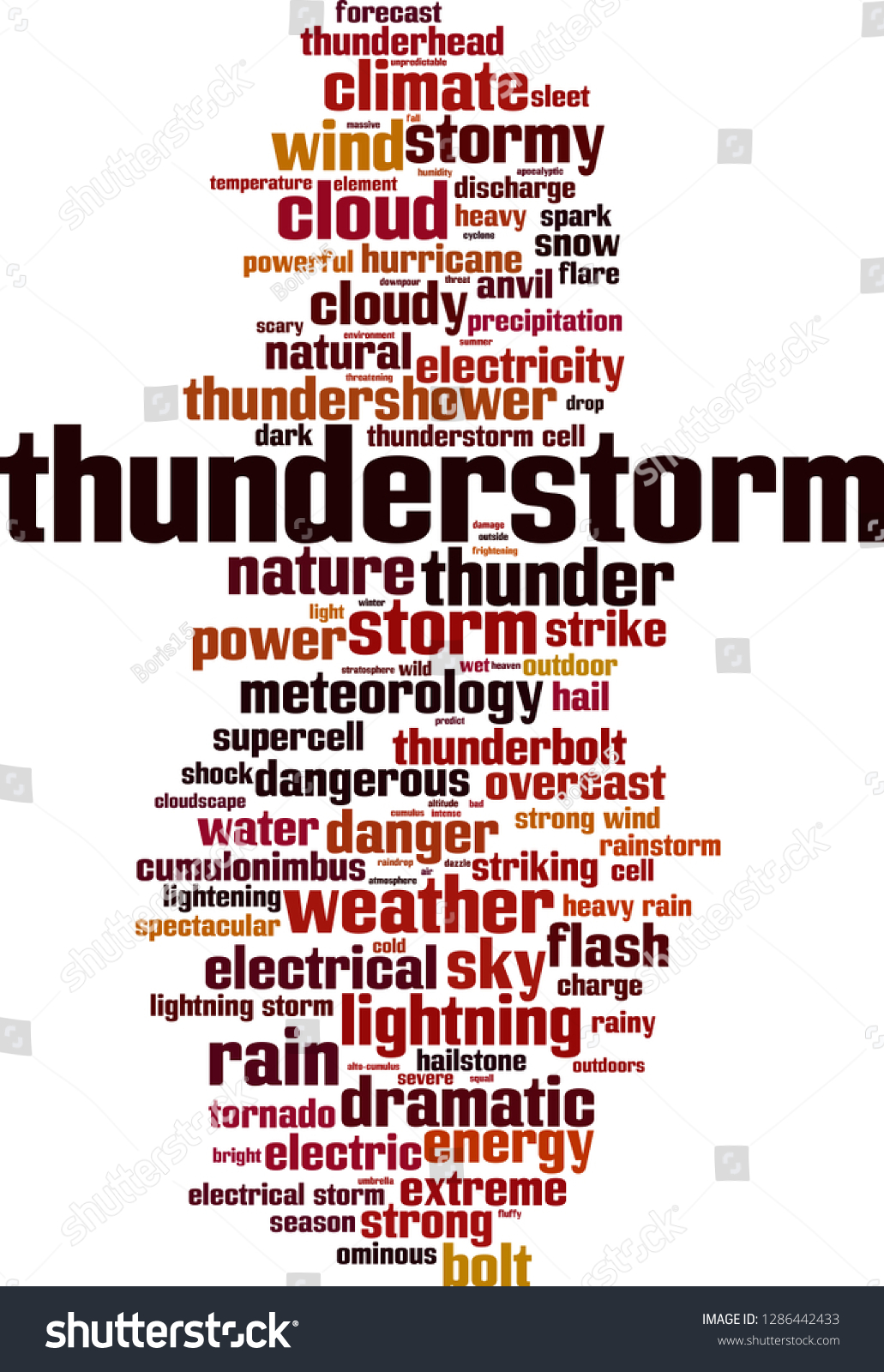 Thunderstorm Word Cloud Concept Vector Illustration Stock Vector ...
