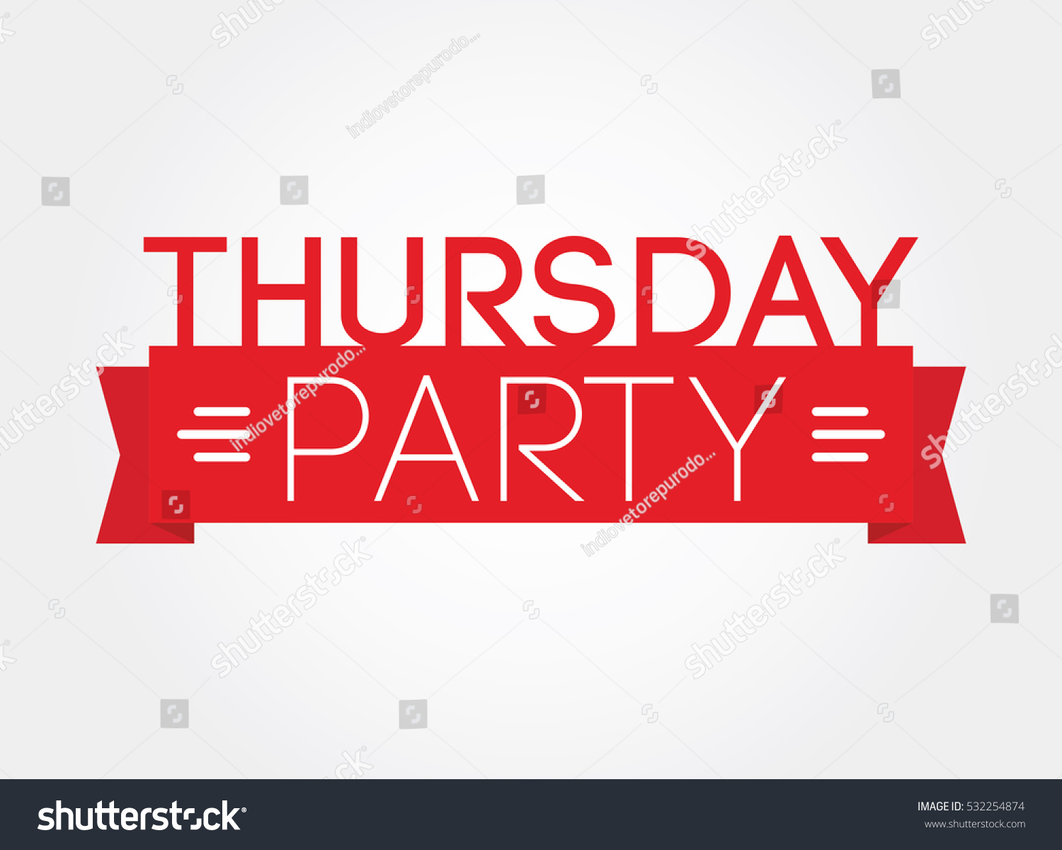 Thursday Party Stock Vector (Royalty Free) 532254874 | Shutterstock