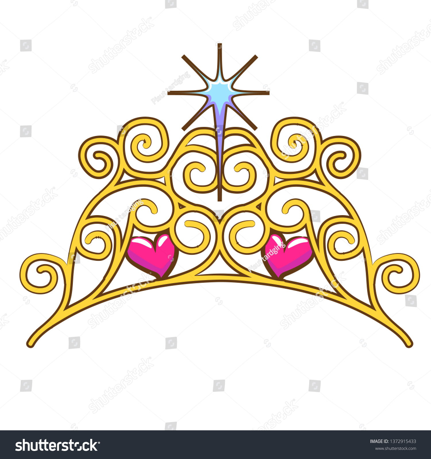 Tiara Vector Graphic Clipart Stock Vector (Royalty Free) 1372915433 ...