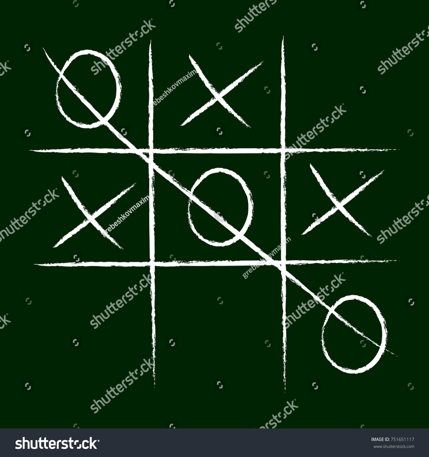 Tic Tac Toe Game Vector Icon Stock Vector (Royalty Free) 751651117 ...