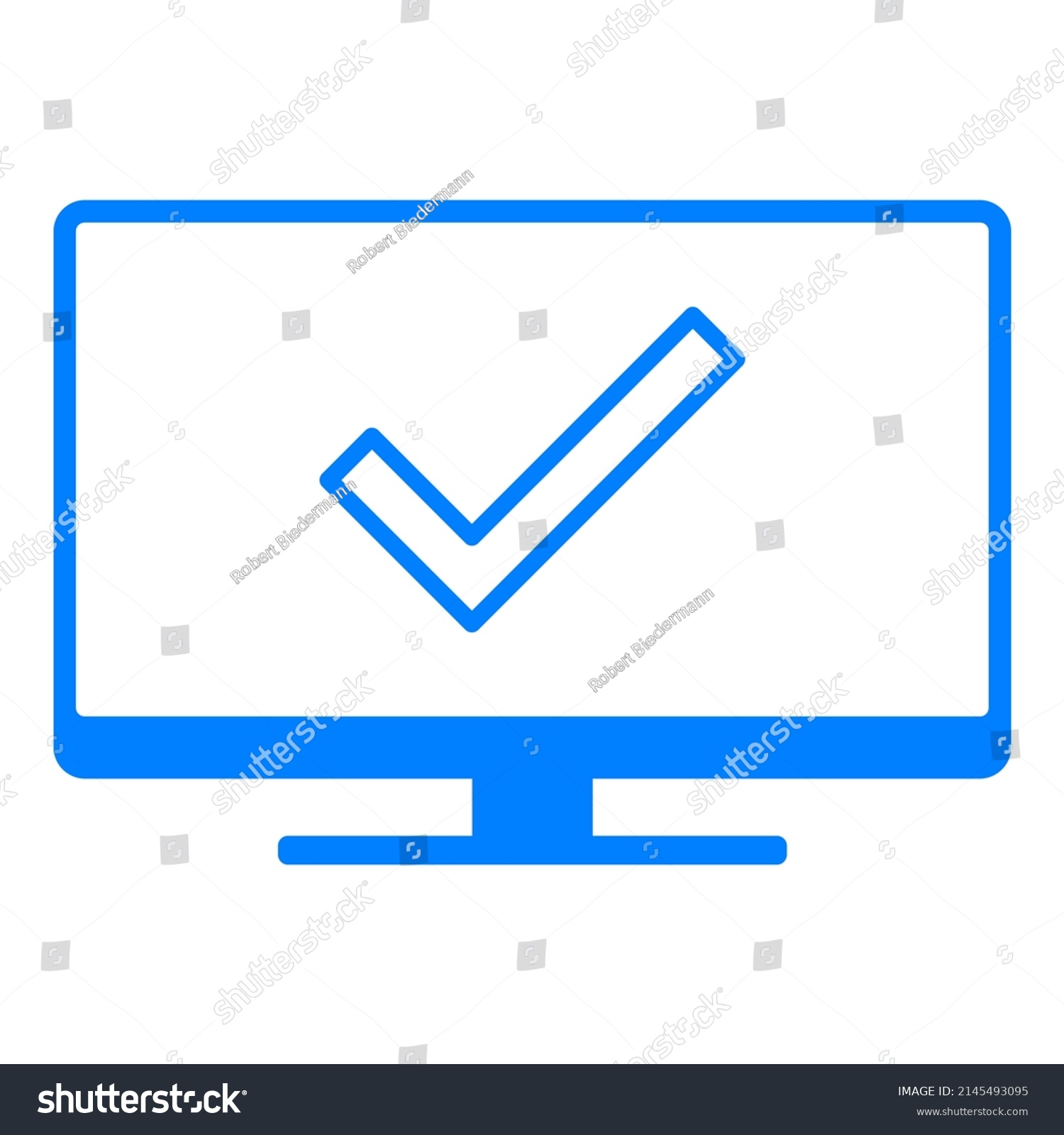 Tick Screen On White Stock Vector (Royalty Free) 2145493095 | Shutterstock