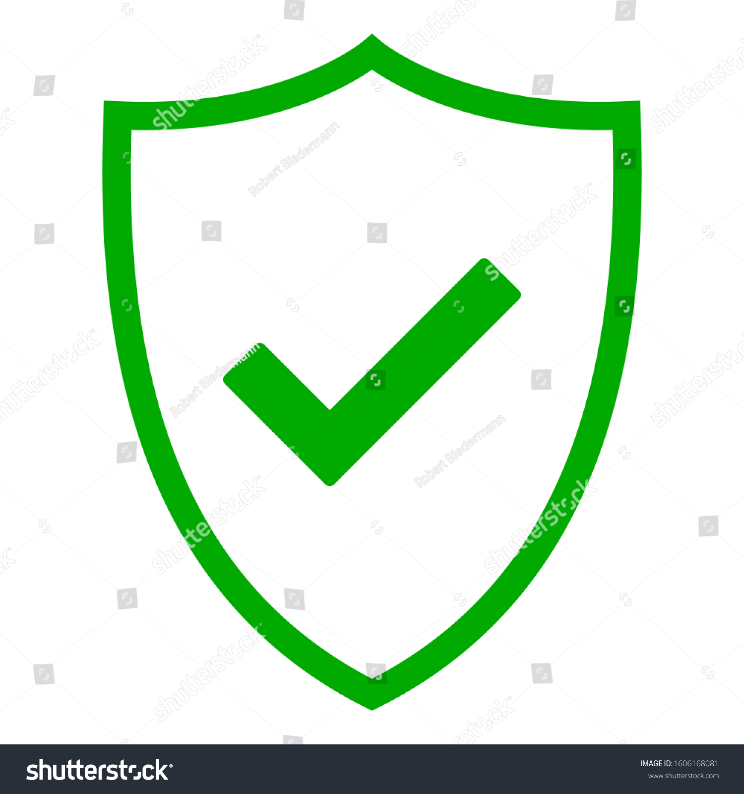Tick Shield On White Stock Vector (Royalty Free) 1606168081 | Shutterstock