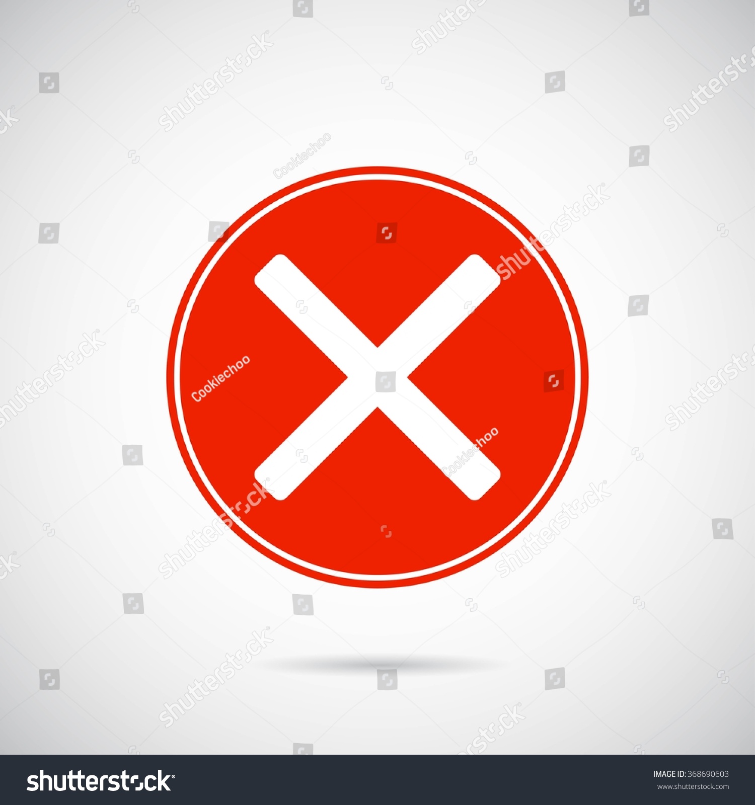 Tick Button Negative On Gray Background Stock Vector (Royalty Free ...