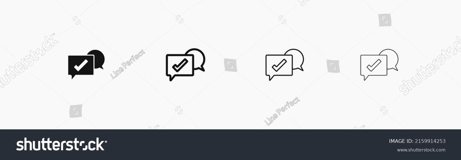 Tick Check Mark Speech Bubble Vector Stock Vector (Royalty Free ...