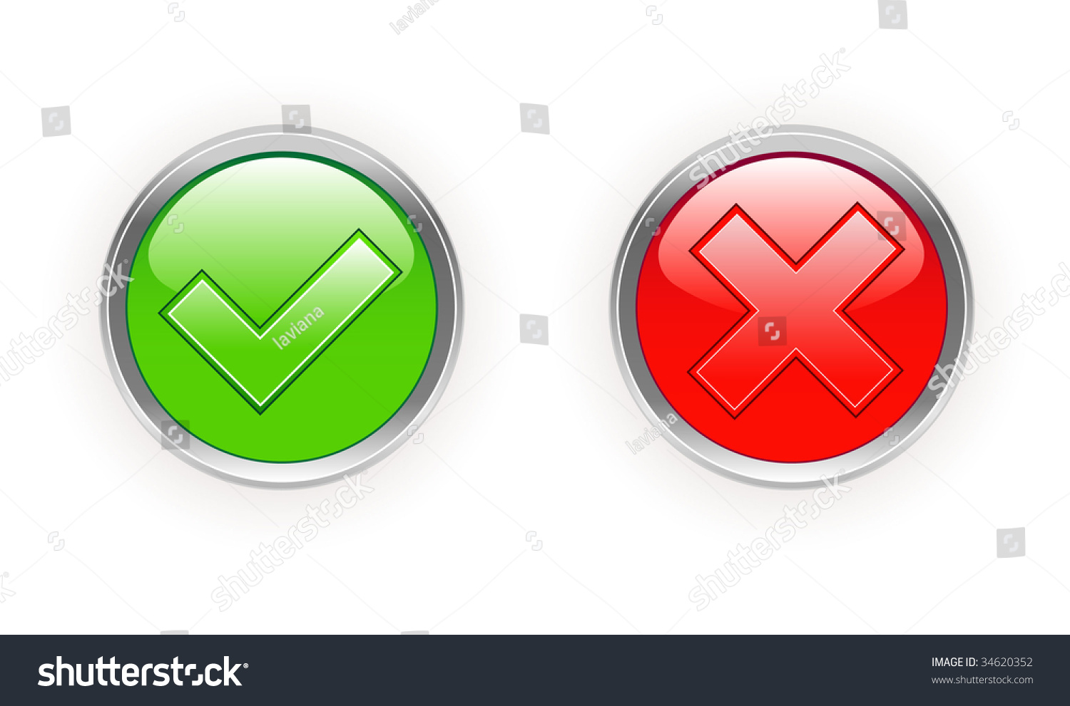 Tick Cross Icons Stock Vector (Royalty Free) 34620352 | Shutterstock