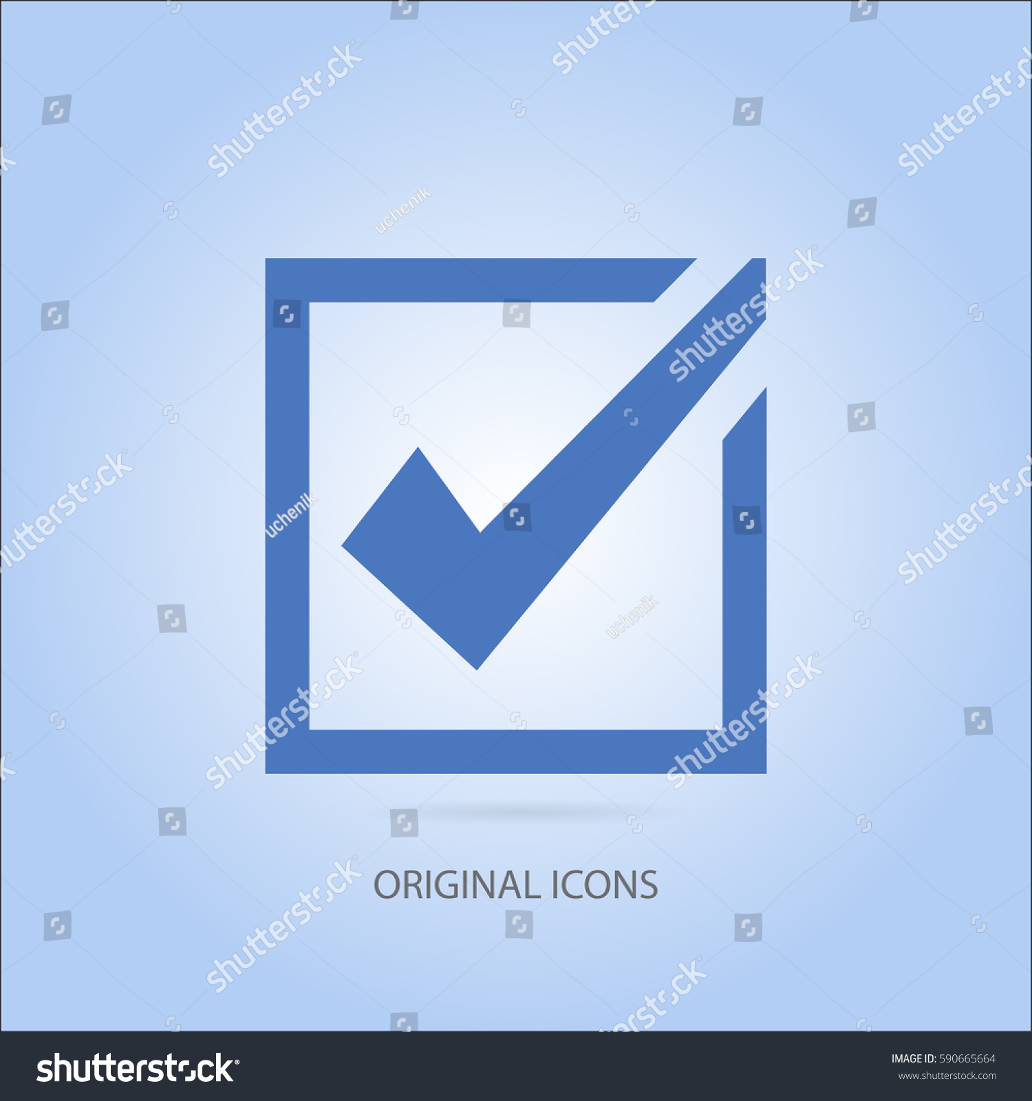 Tick Icon Stock Vector (Royalty Free) 590665664 | Shutterstock