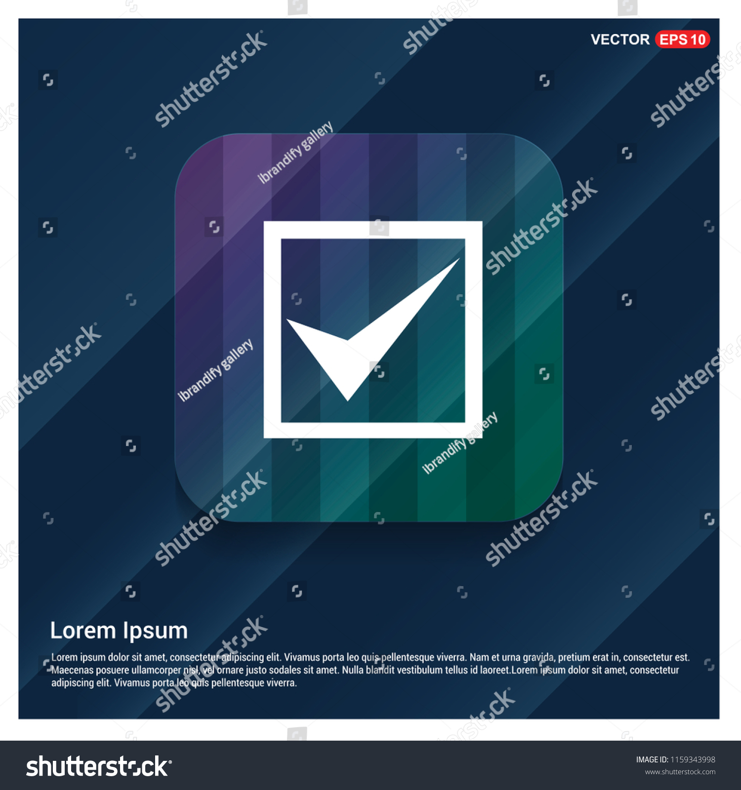 Tick Icon Free Vector Icon: vector de stock (libre de regalías ...