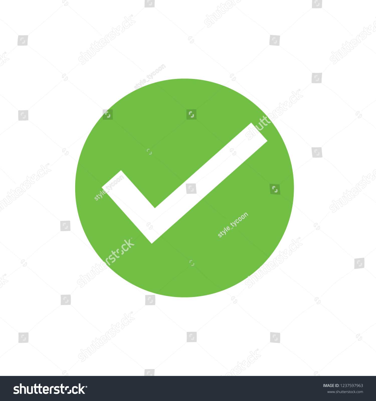 Tick Icon Logo Stock Vector (Royalty Free) 1237597963