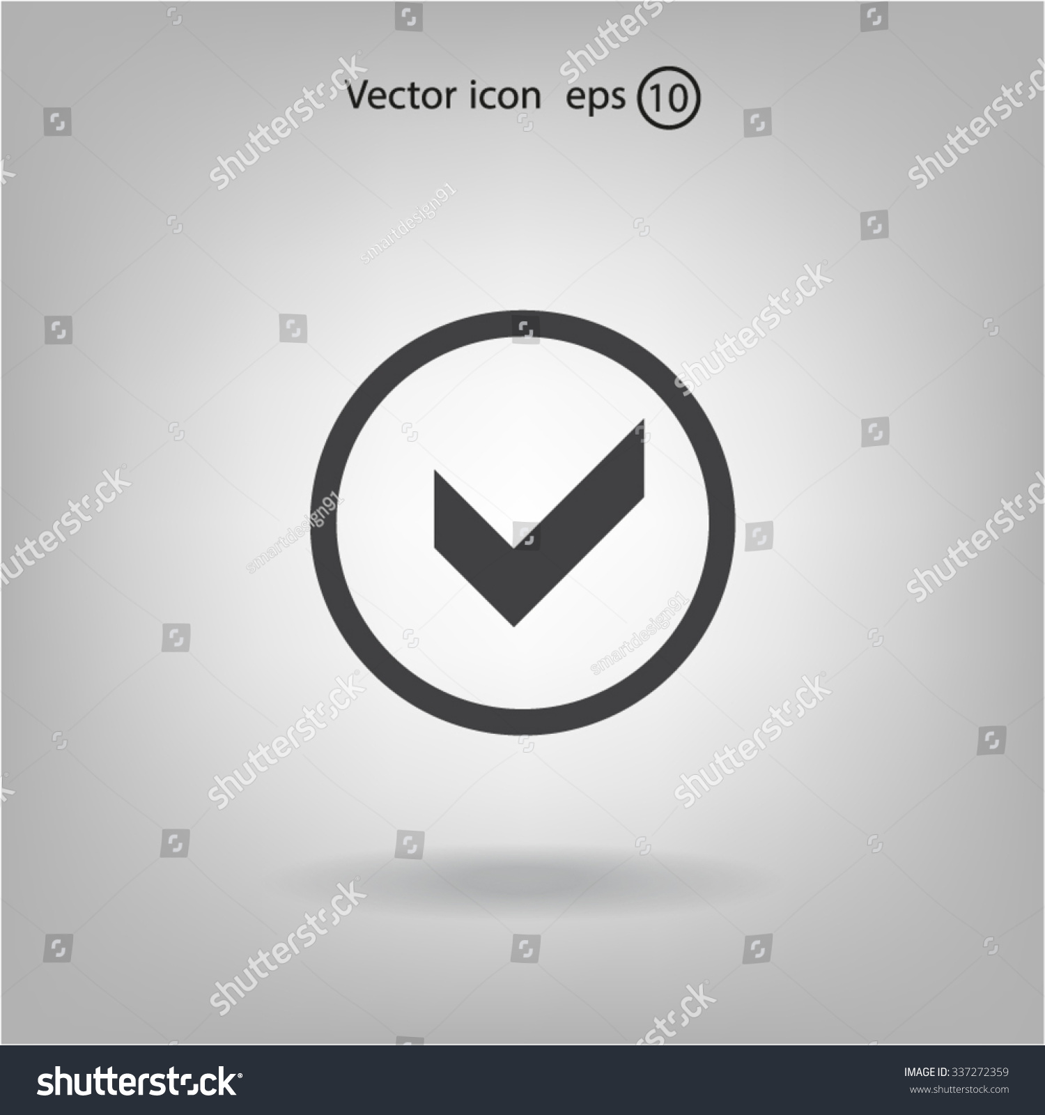 Tick Icon Vector Illustration Flat Design Stock Vector (Royalty Free ...