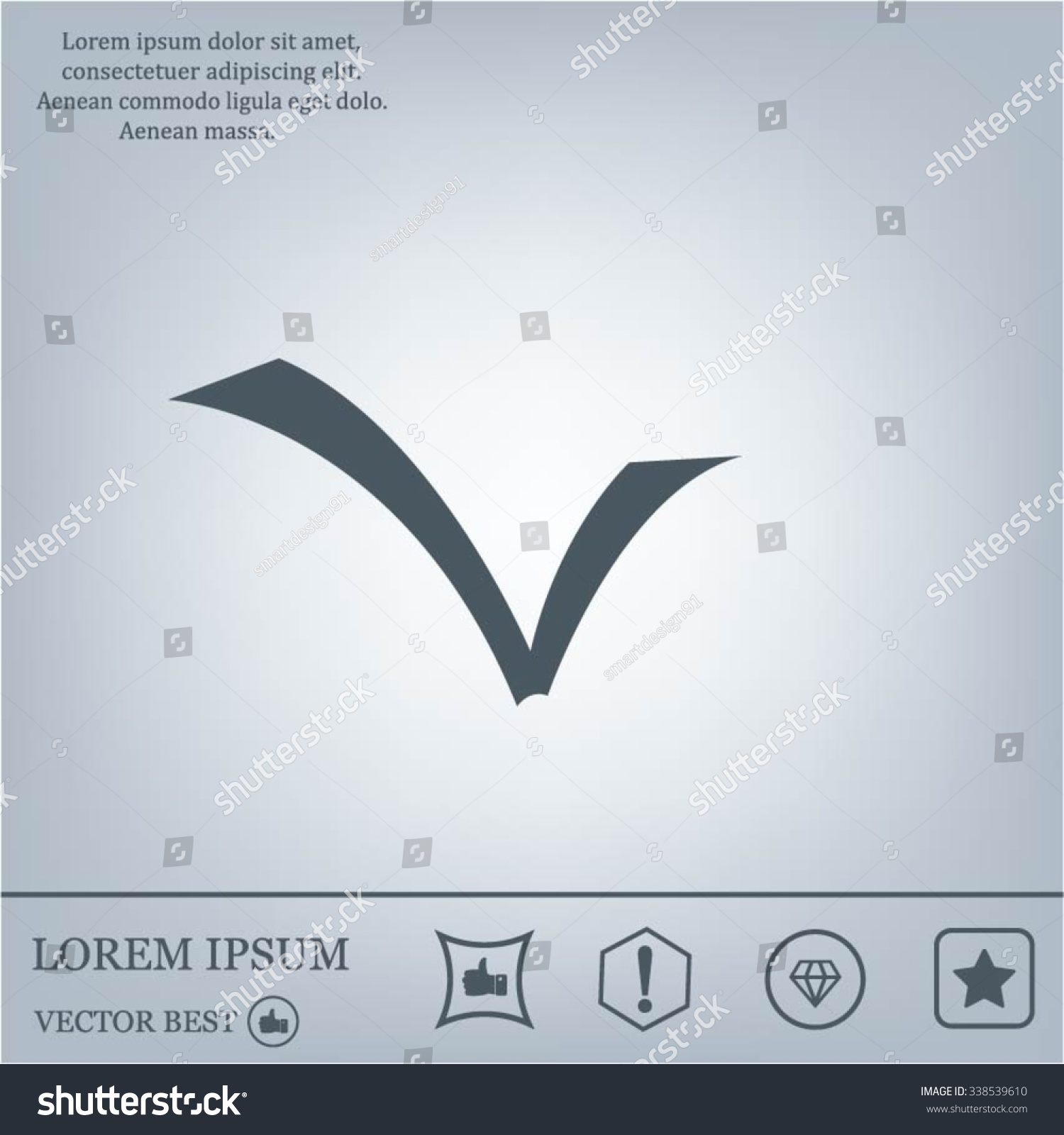 Tick Icon Vector Illustration Flat Design Stock Vector (Royalty Free ...