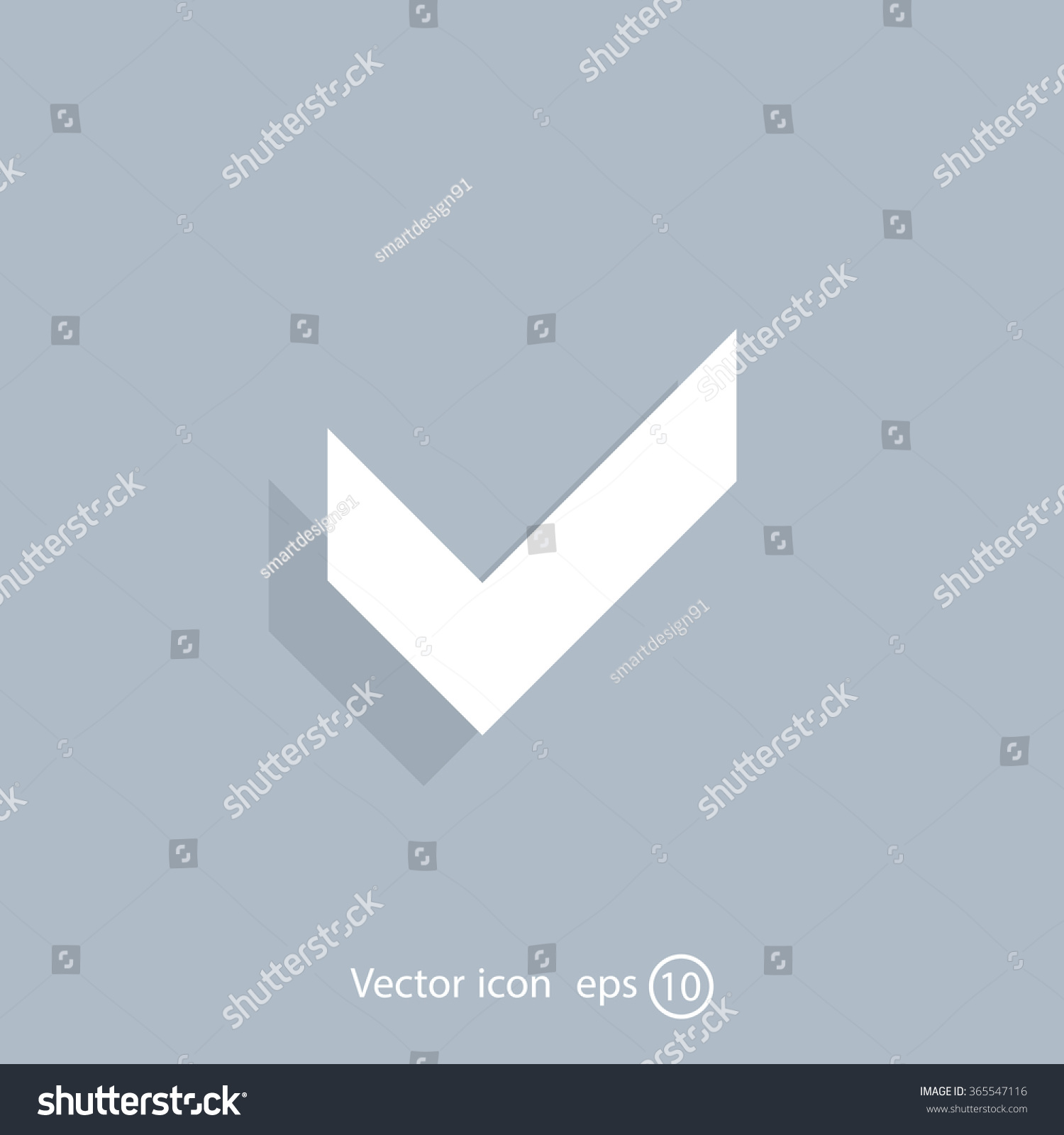 Tick Icon Vector Illustration Flat Design Stock Vector (Royalty Free ...