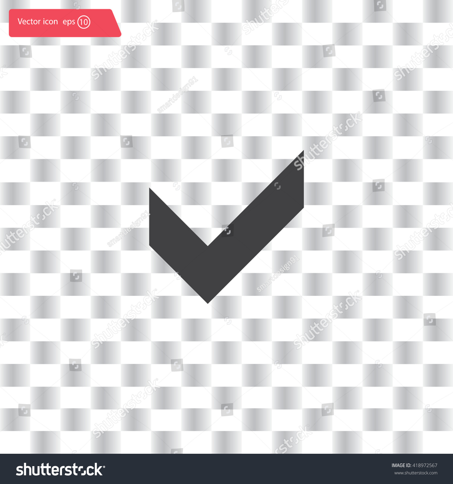 Tick Icon Vector Illustration Flat Design Stock Vector (Royalty Free ...
