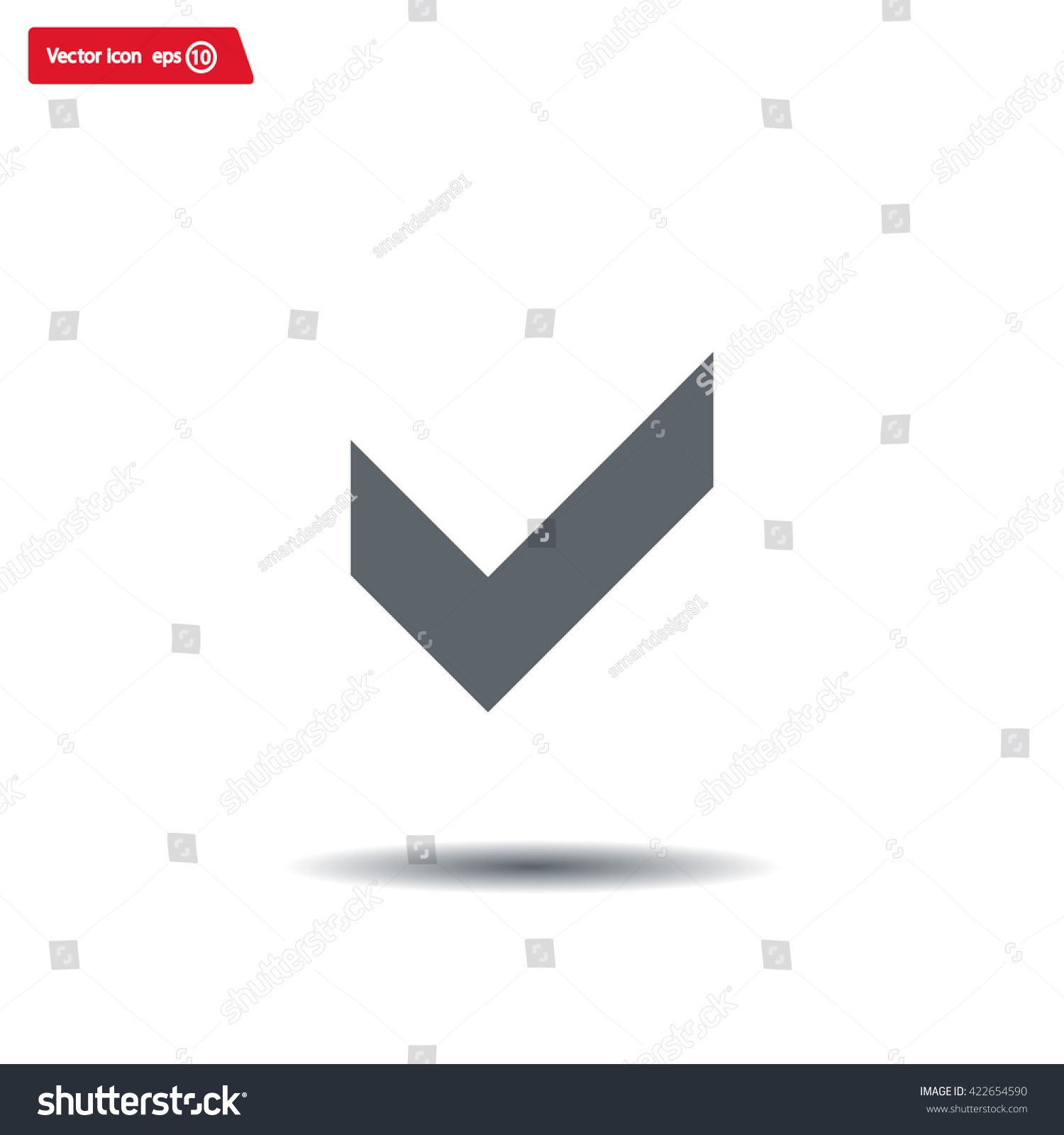 Tick Icon Vector Illustration Flat Design Stock Vector (Royalty Free ...
