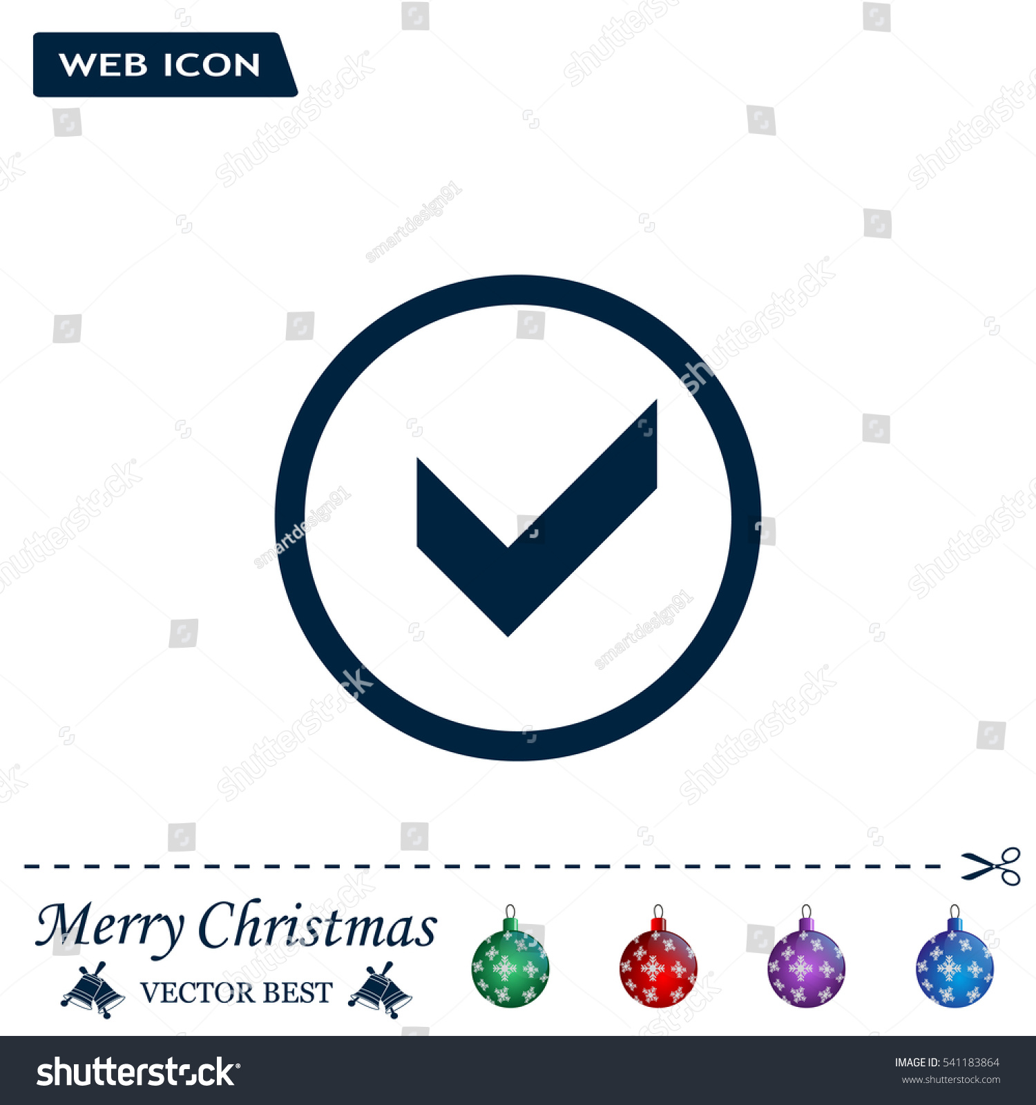 Tick Icon Vector Illustration Flat Design Stock Vector (Royalty Free ...