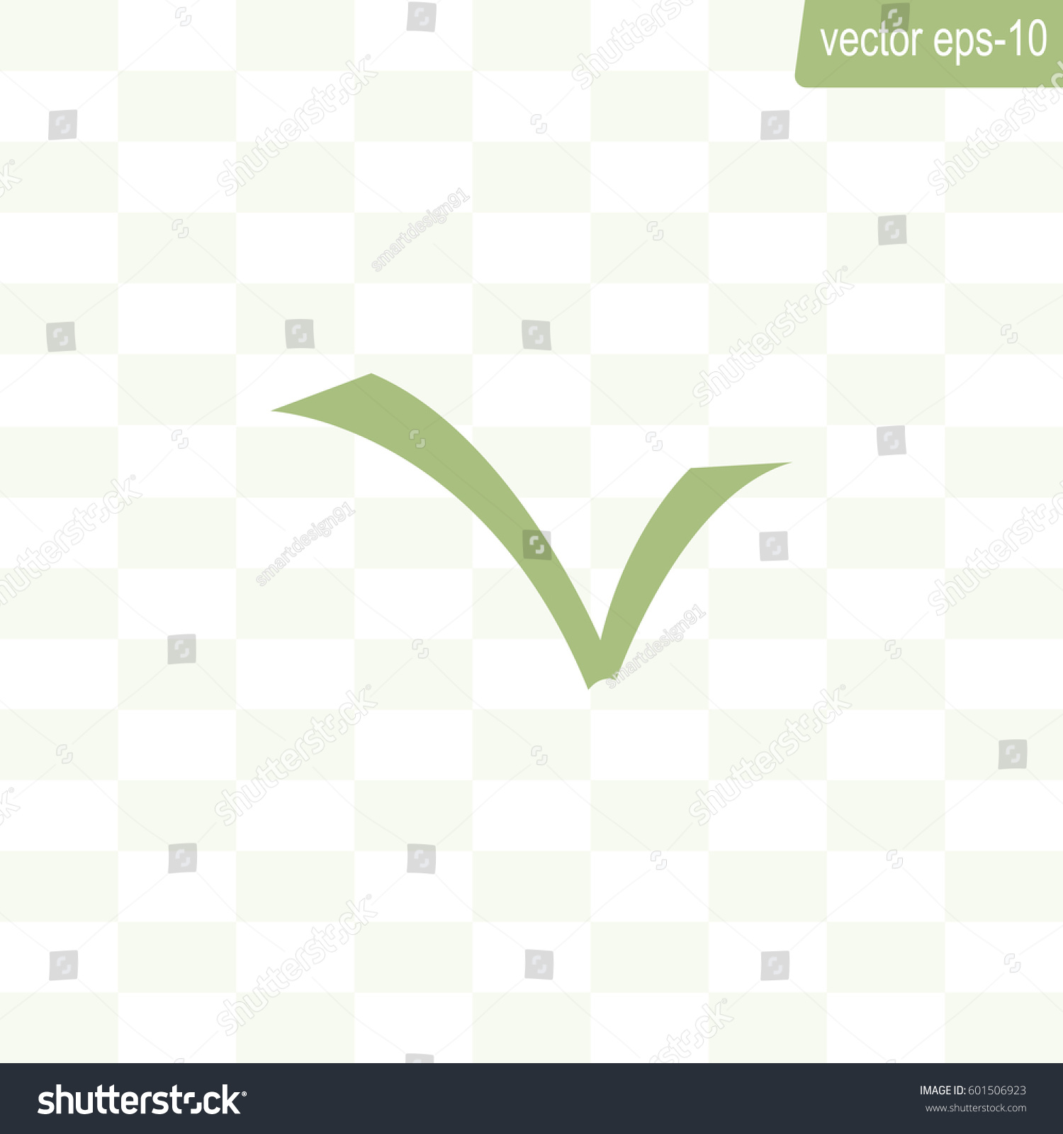 Tick Icon Vector Illustration Flat Design Stock Vector 601506923 ...