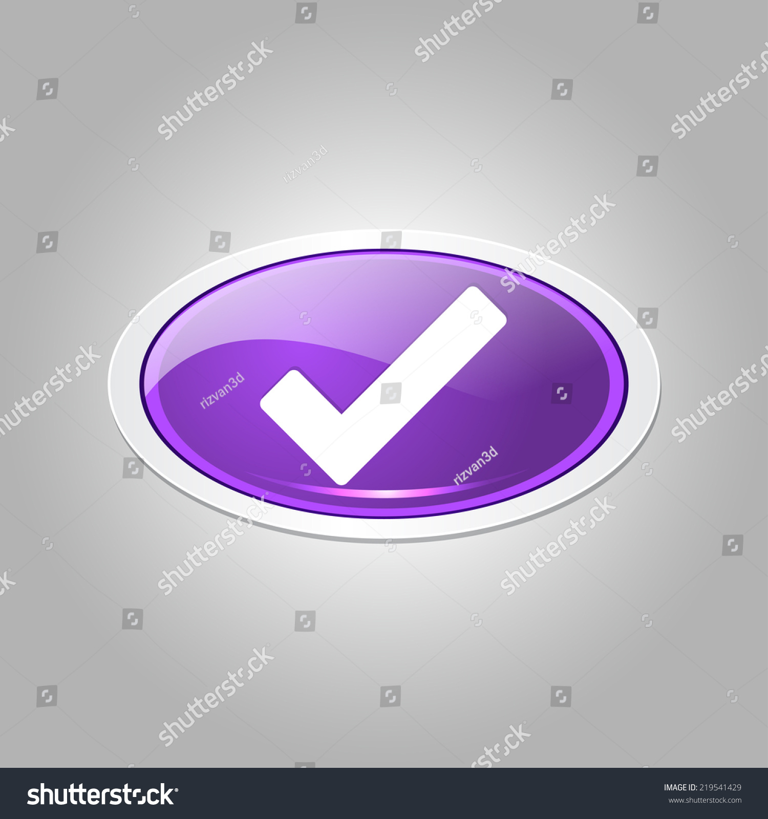 Tick Mark Elliptical Purple Vector Web Stock Vector (Royalty Free ...