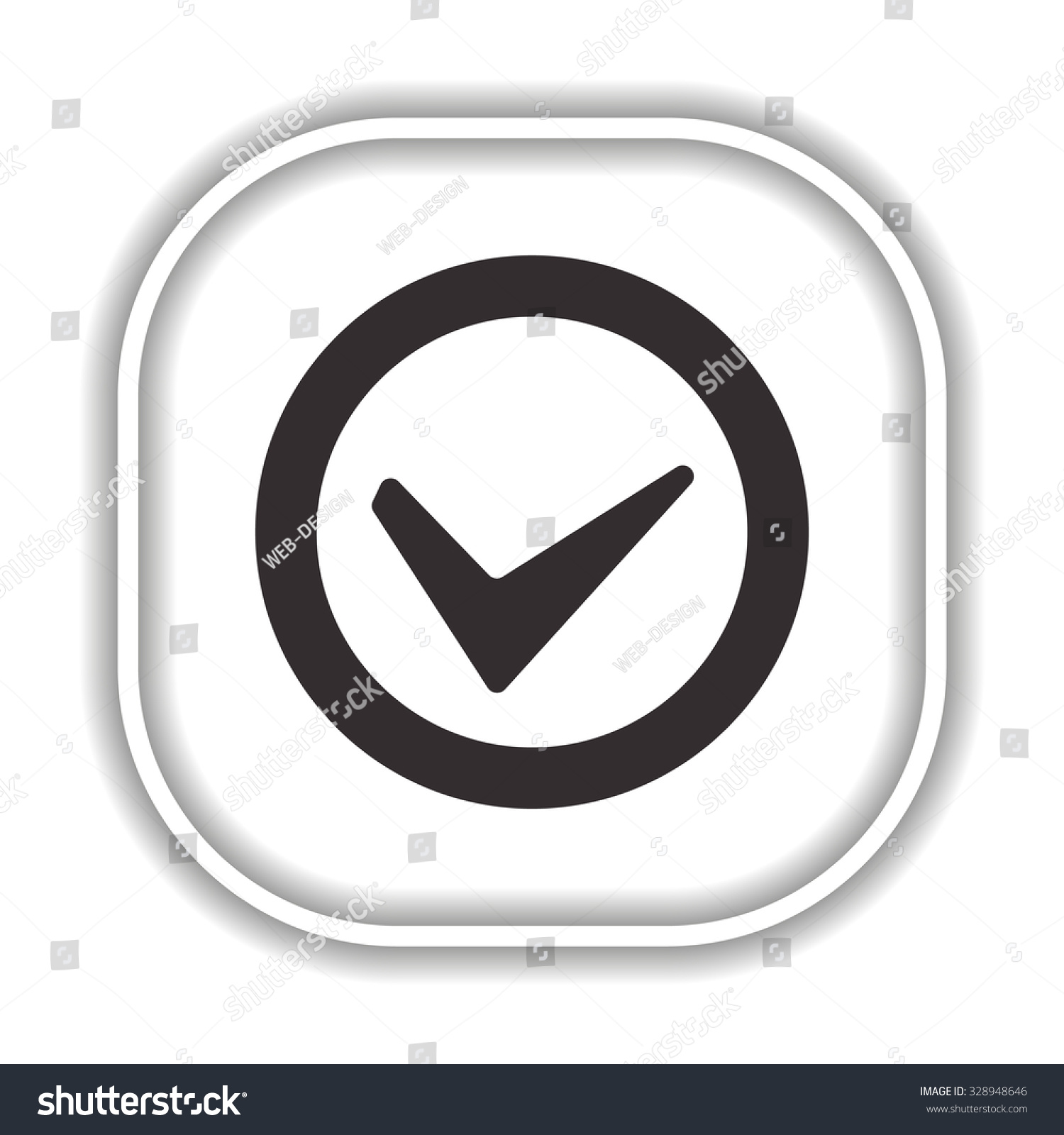 Tick Modern Design Flat Style Icon Stock Vector (Royalty Free ...