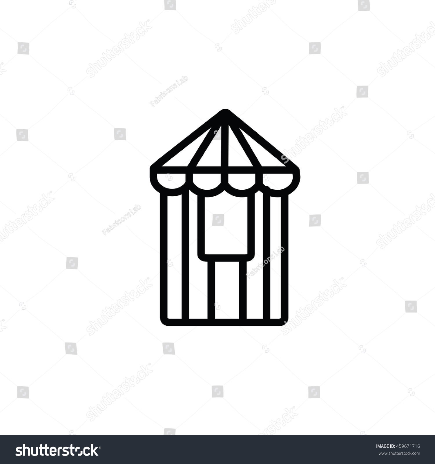 Ticket Booth Outline Icon: vector de stock (libre de regalías ...